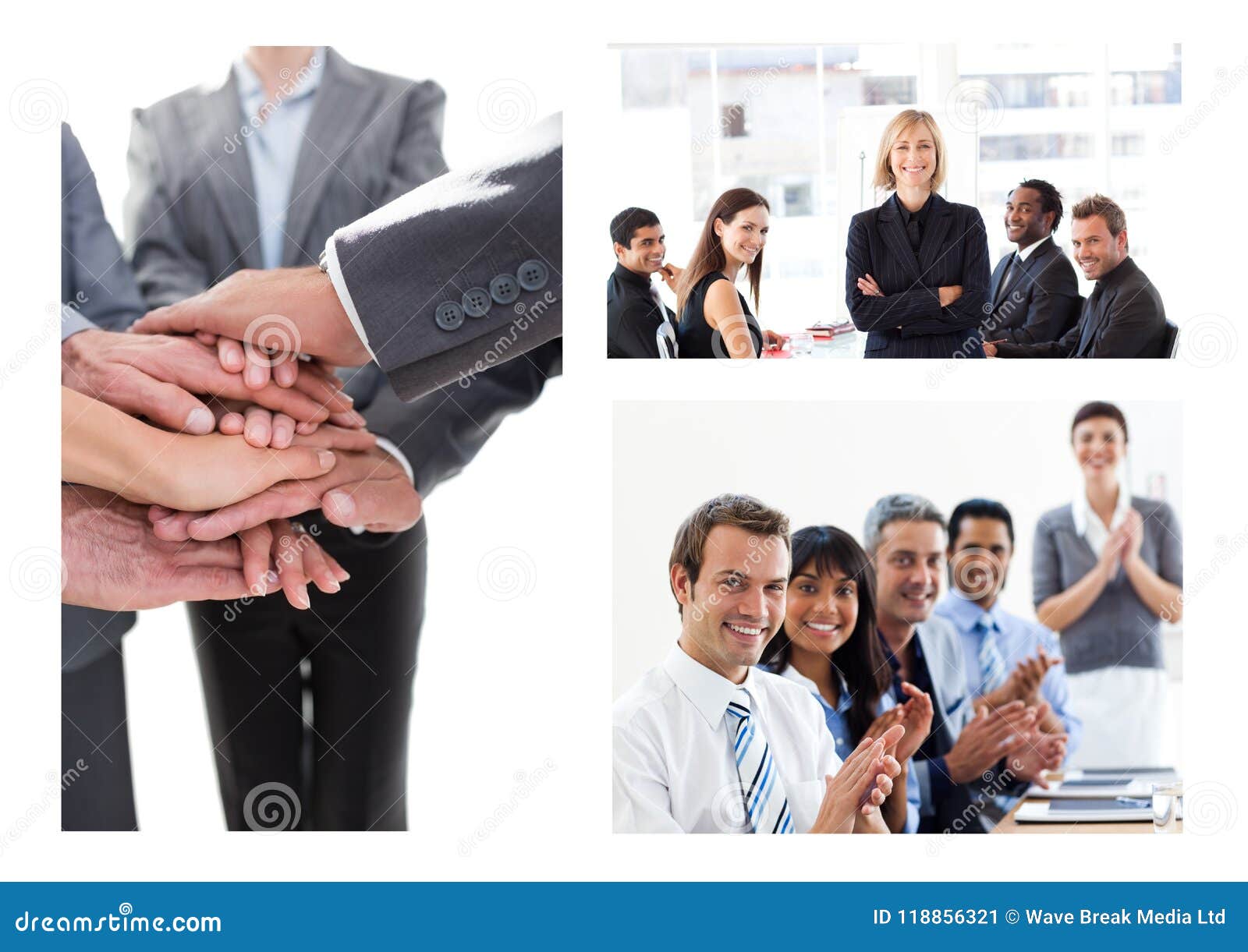 Teamwork Business Meeting Collage Stock Image - Image of agreement ...
