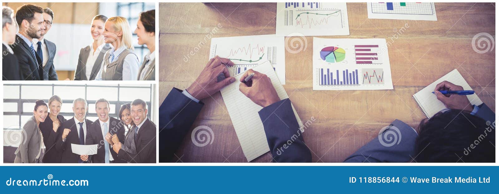 Teamwork Business Meeting Collage Stock Photo - Image of desk ...