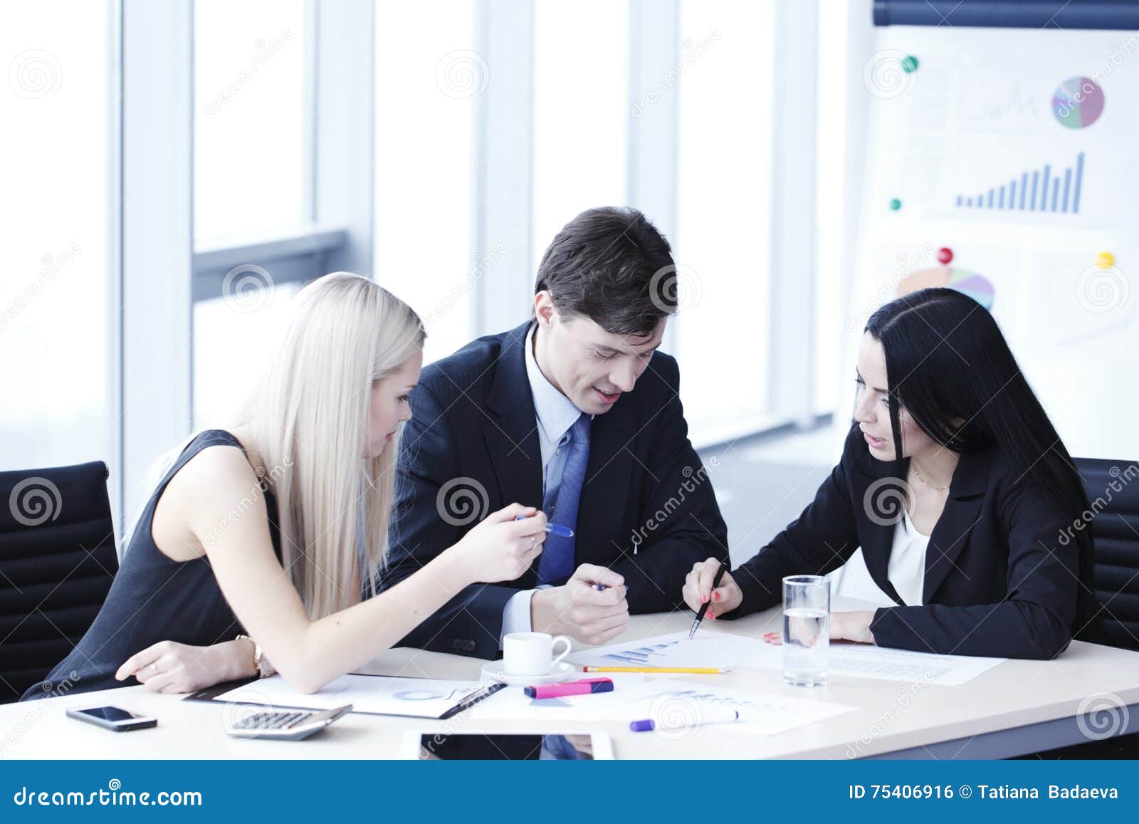 Teamwork of Business People Stock Photo - Image of discussion ...