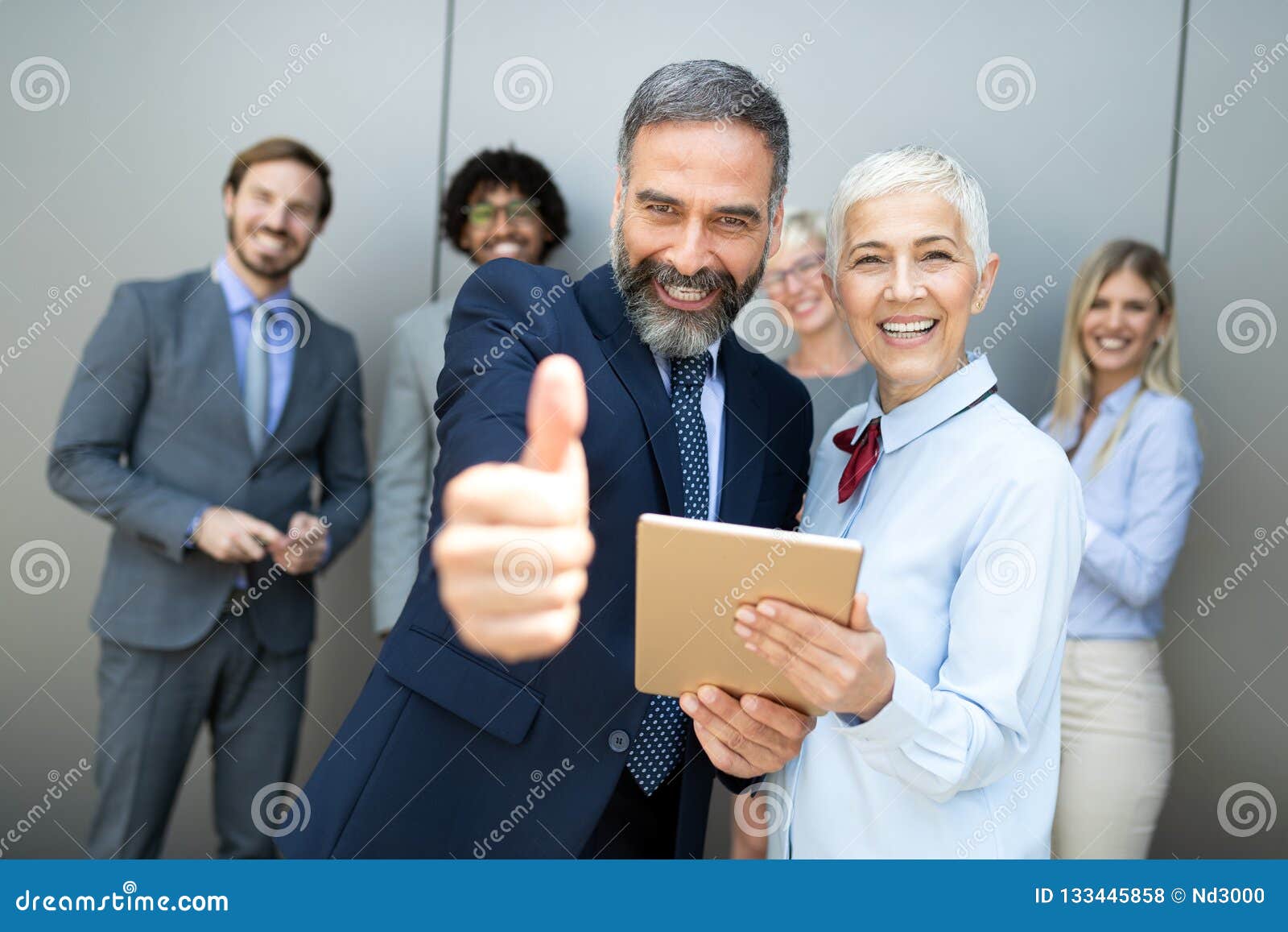 Teamwork Power Successful Business Meeting Workplace Concept Stock ...