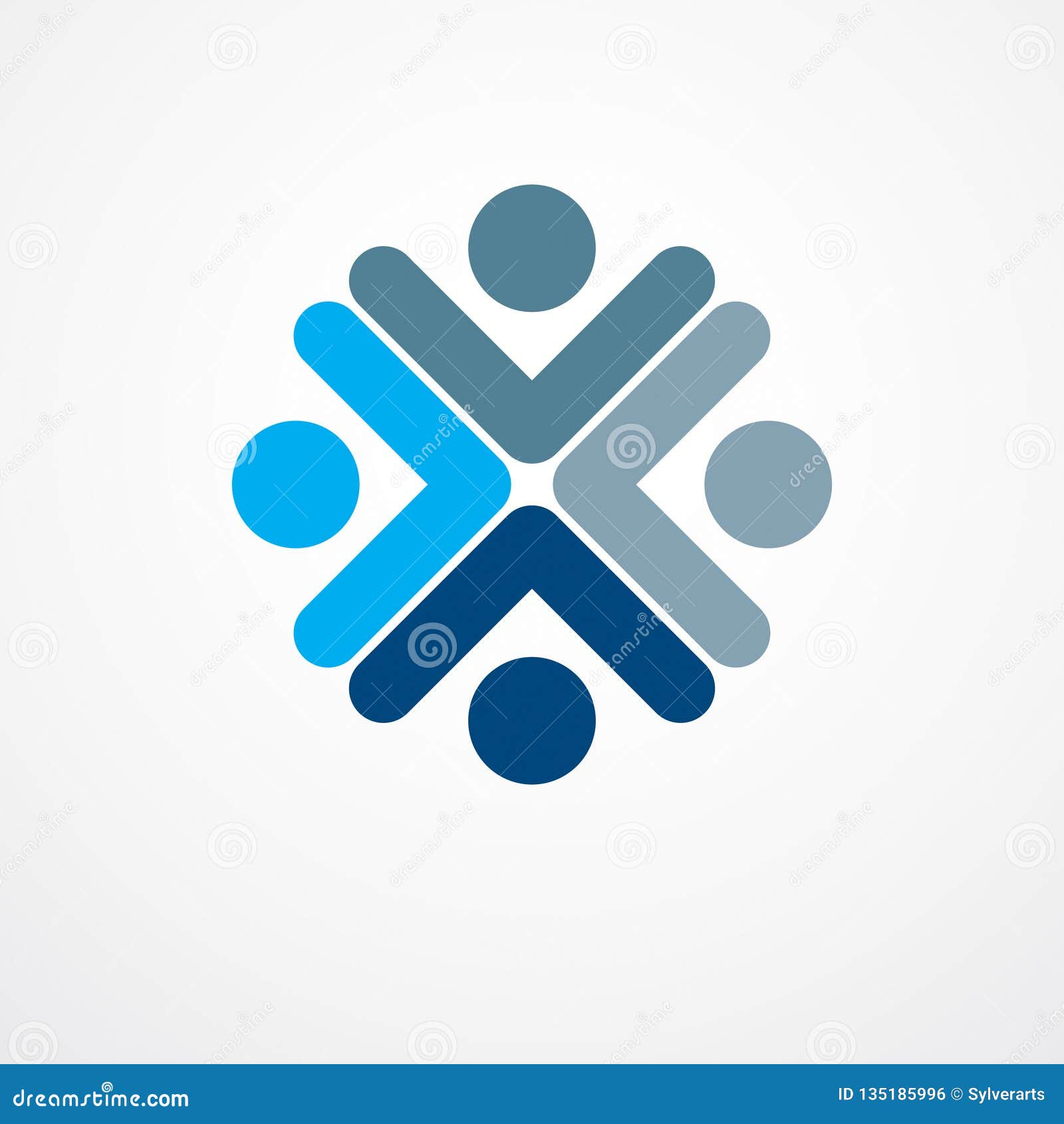 Teamwork Businessman Unity and Cooperation Concept Created with Simple ...