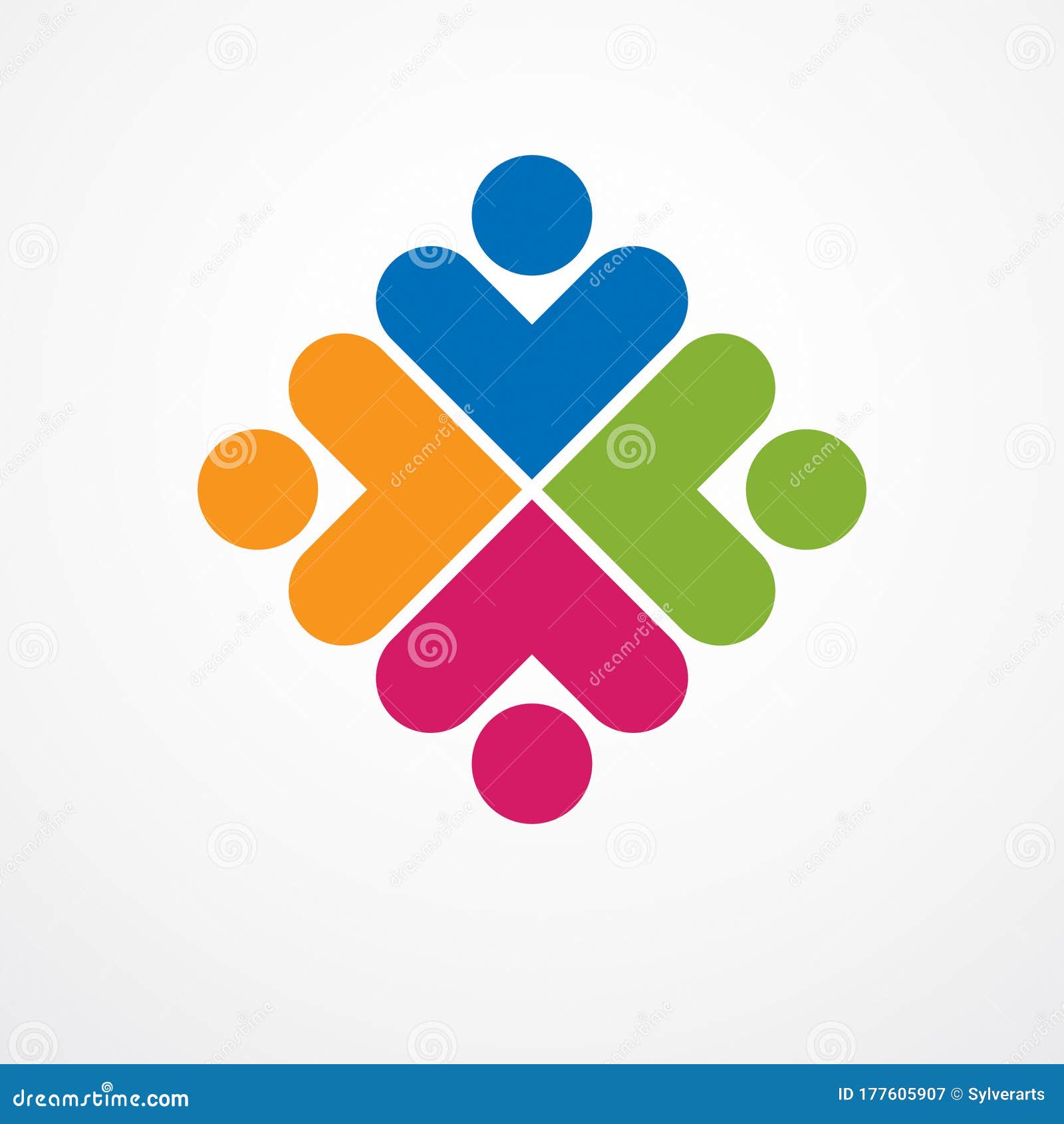 Teamwork Businessman Unity and Cooperation Concept Created with Simple ...