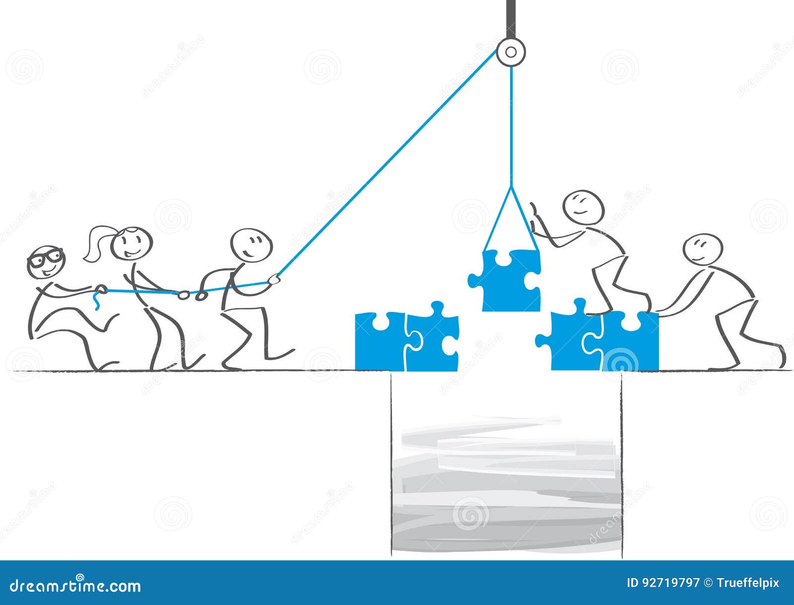 Teamwork - Businessmen Collaborate and Build a Bridge Stock ... Teamwork - Businessmen Collaborate and Build a Bridge Stock ...