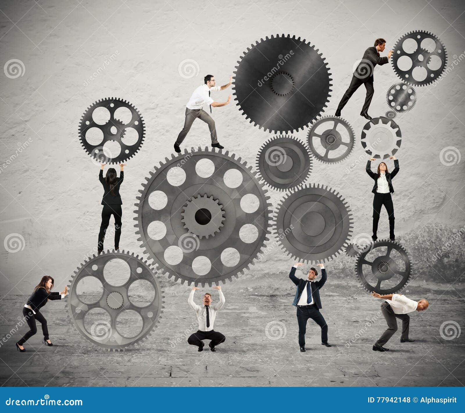 Teamwork of businesspeople stock photo. Image of competition - 77942148