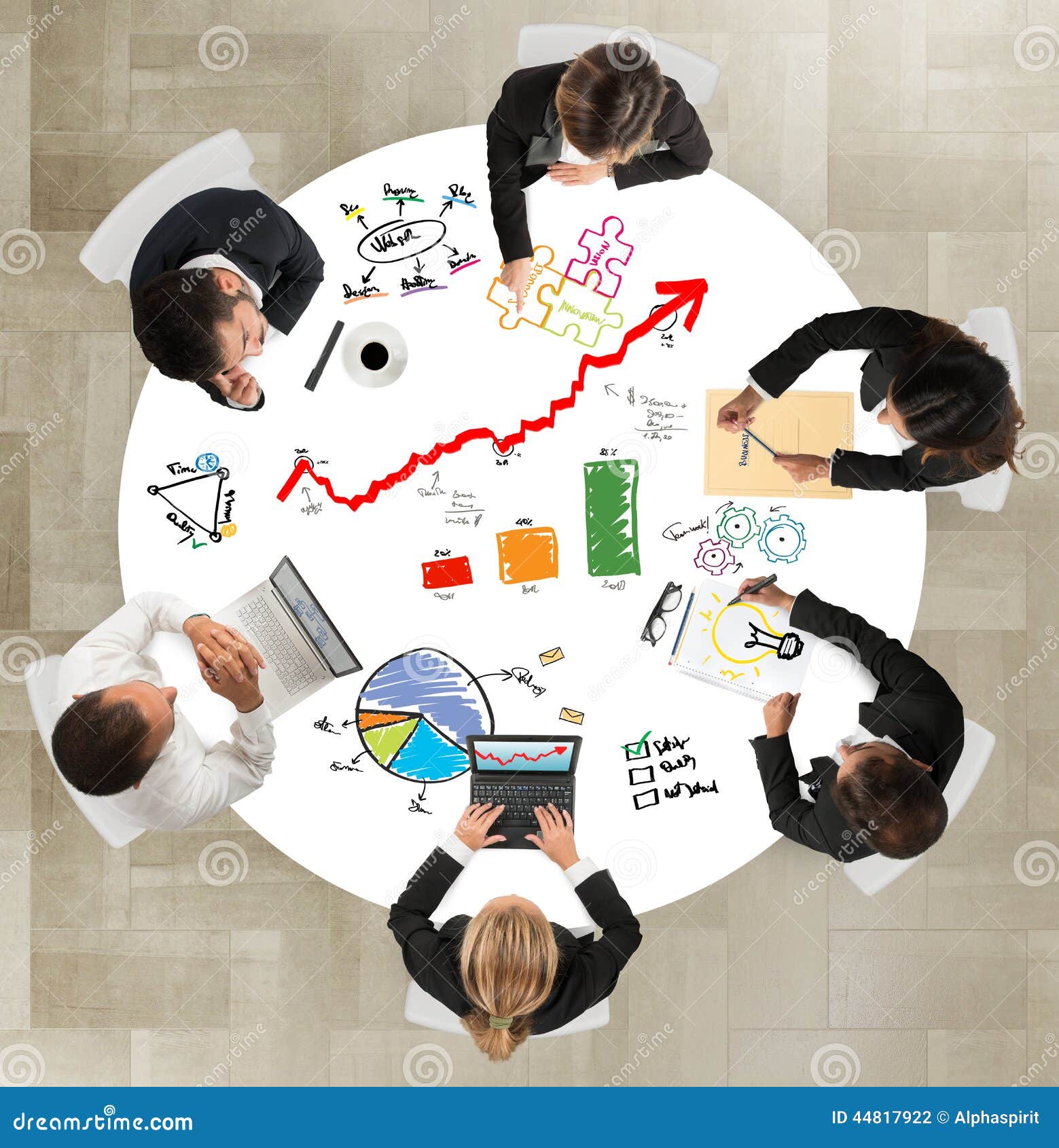 Teamwork of businesspeople stock photo. Image of internet - 44817922