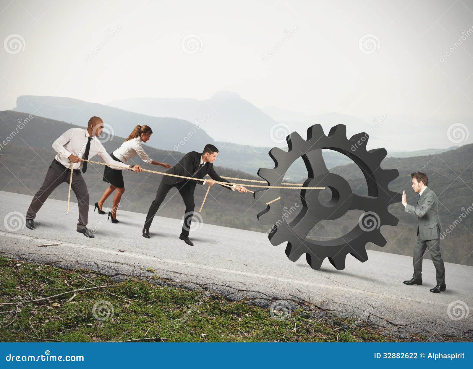 Teamwork of businesspeople stock photo. Image of concept - 32882622