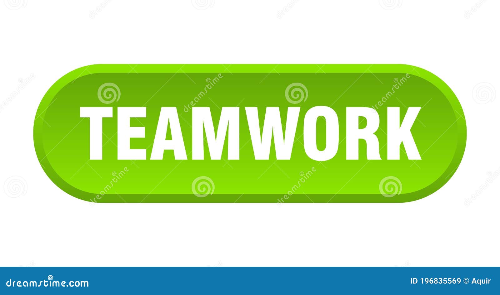 Teamwork Button. Rounded Sign on White Background Stock Vector ...