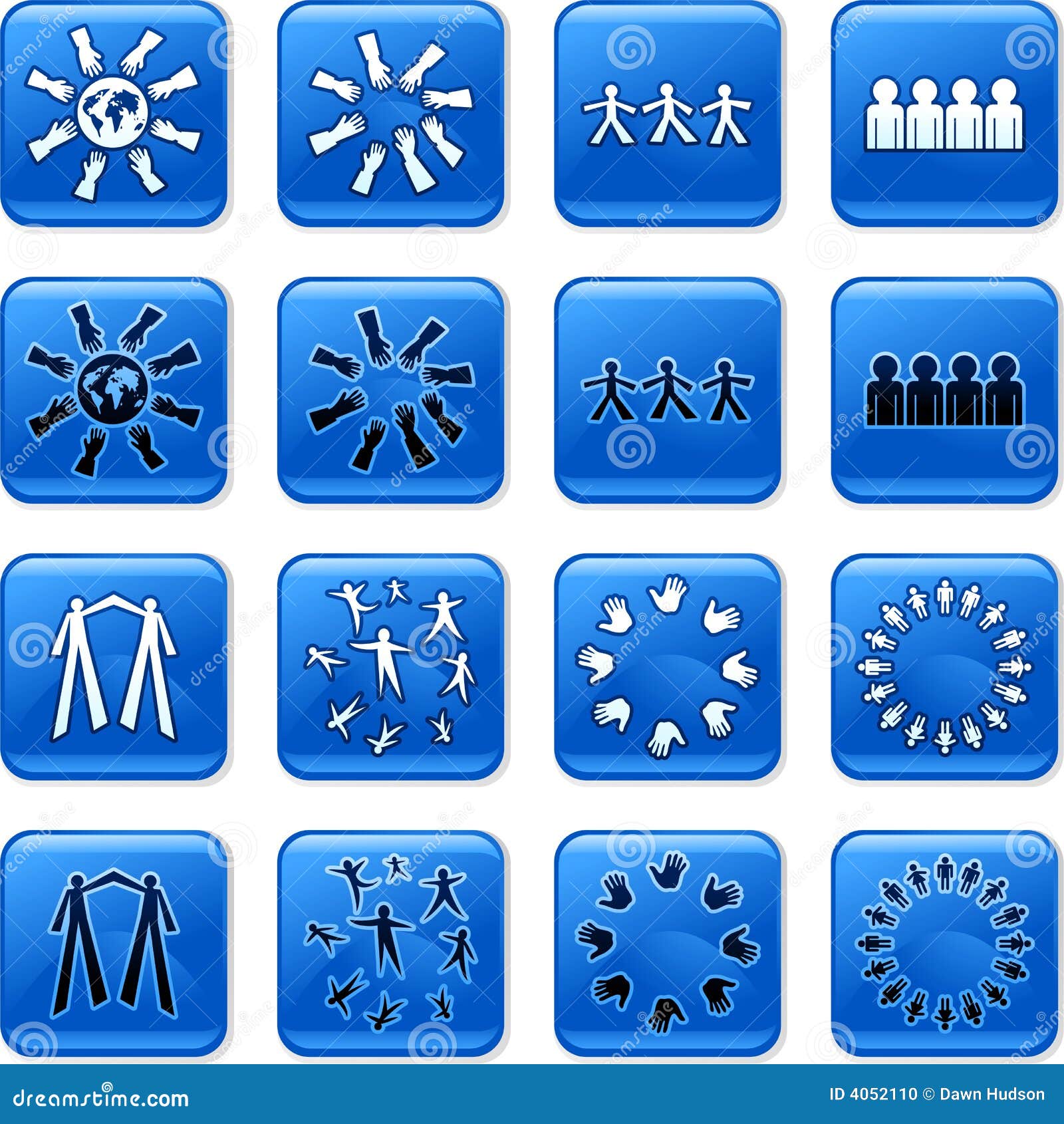 Teamwork buttons stock illustration. Illustration of unity - 4052110