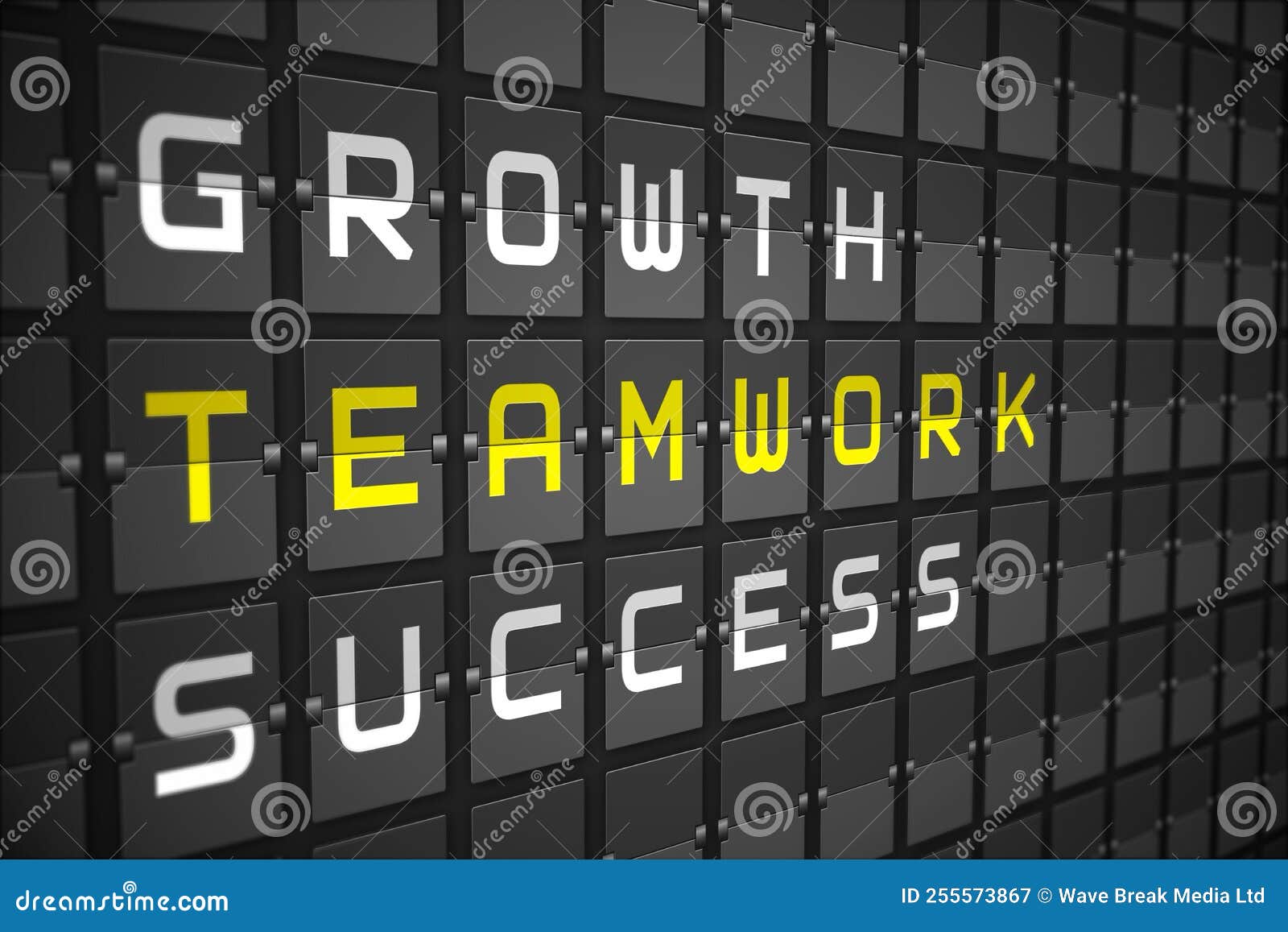 Teamwork Buzzwords on Black Mechanical Board Stock Illustration ...