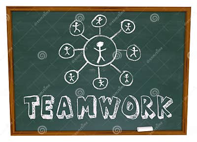Teamwork Chart - Chalkboard Stock Illustration - Illustration of icon ...