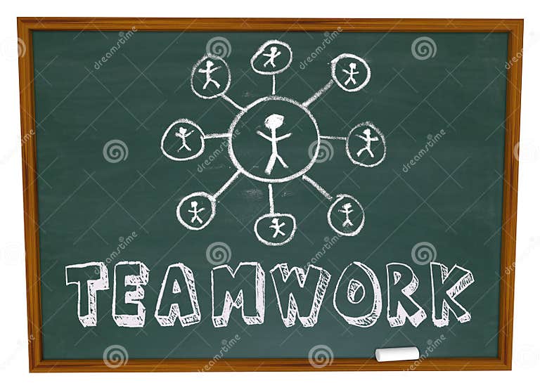 Teamwork Chart - Chalkboard Stock Illustration - Illustration of icon ...