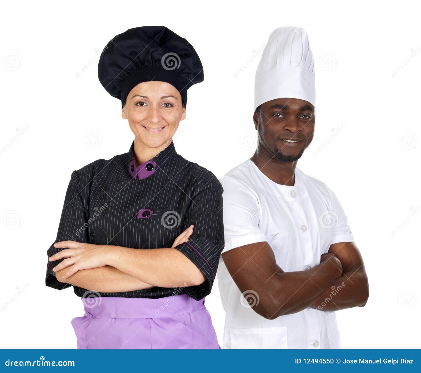 Teamwork of chefs stock photo. Image of couple, portrait - 12494550