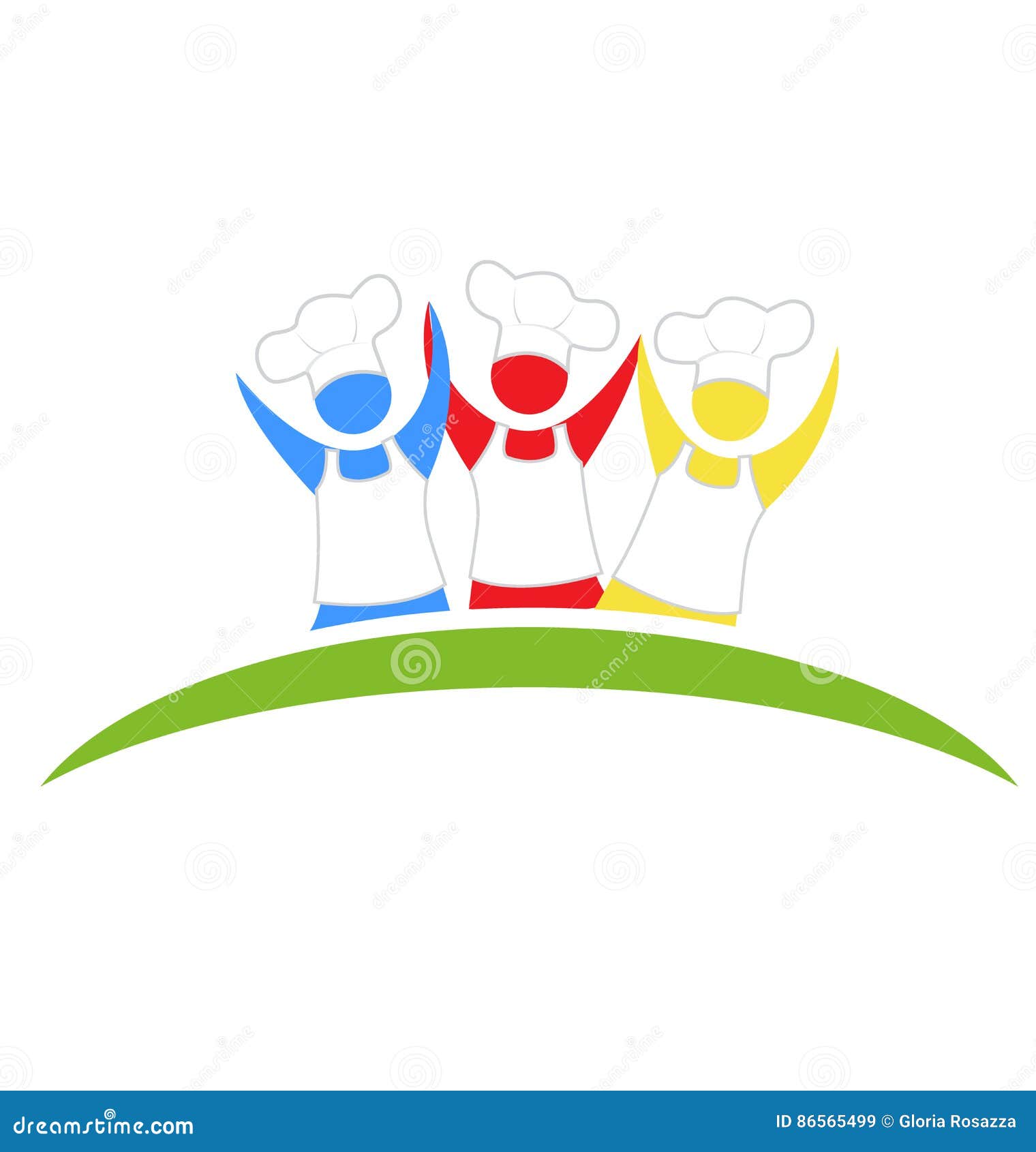 Teamwork chefs stock vector. Illustration of business - 86565499
