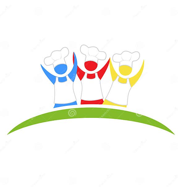 Teamwork chefs stock vector. Illustration of business - 86565499