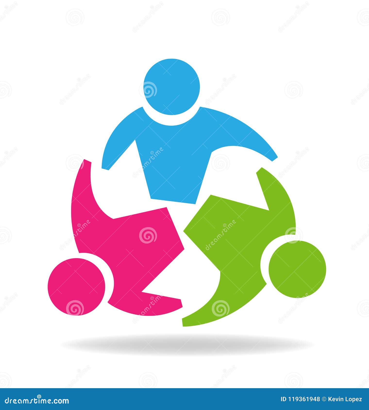 Teamwork Circle Group Vector Logo Planning Concept Stock Vector ...