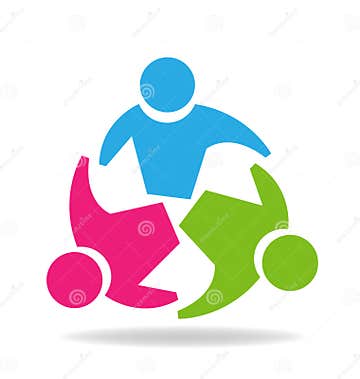 Teamwork Circle Group Vector Logo Planning Concept Stock Vector ...