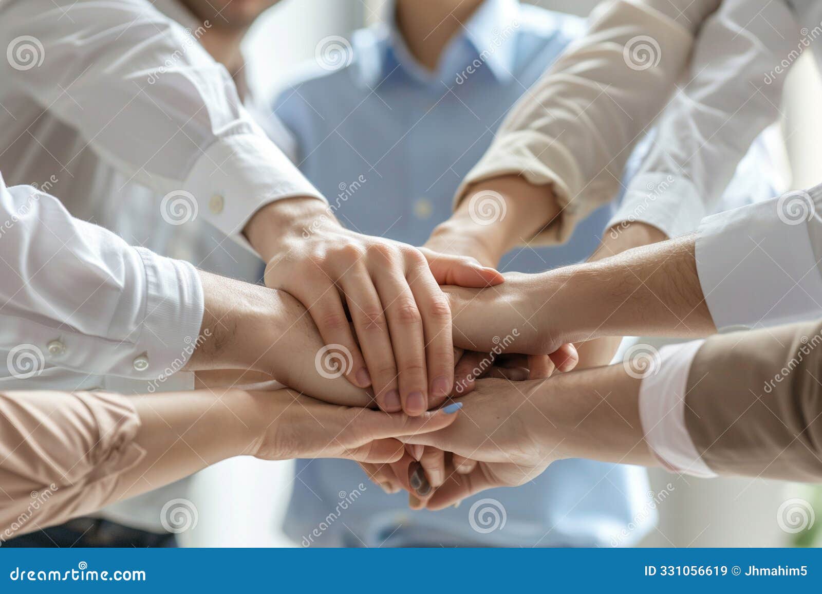 Teamwork and Collaboration a Closeup of Hands Stacked Together Stock ...