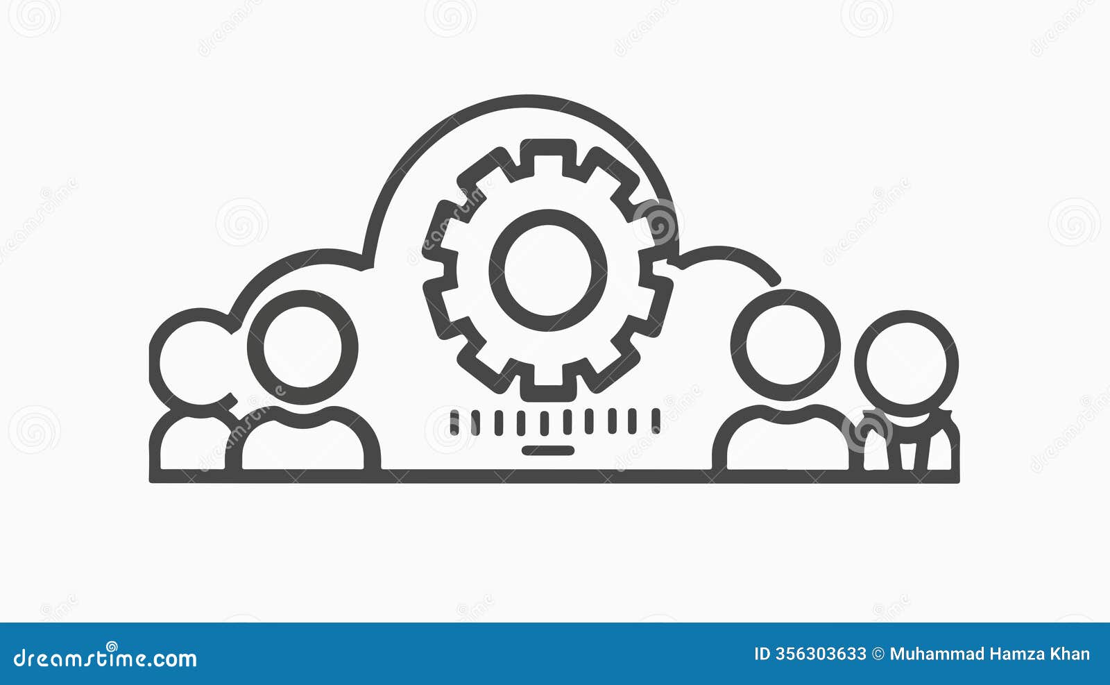 Teamwork And Collaboration Concept With Gear Connecting Three People ...