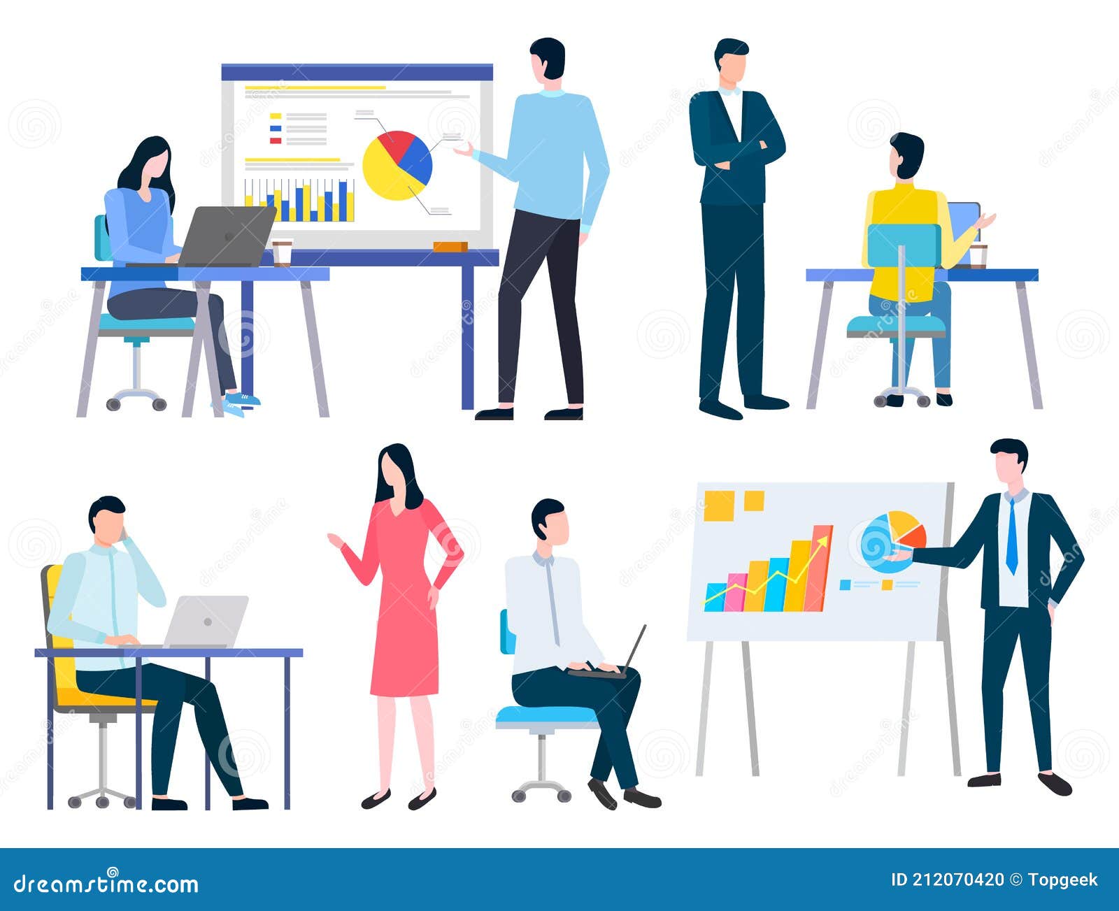 Teamwork Collaboration, Diagram Report Vector Stock Vector ...