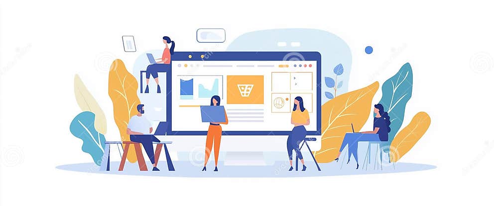 Teamwork and Collaboration in Digital Work Environment Stock ...