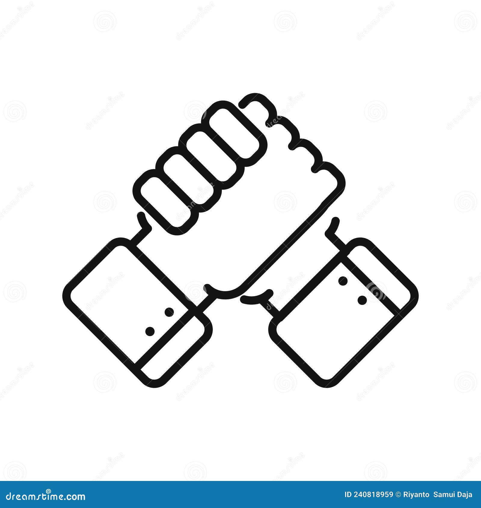 Teamwork Collaboration Icon Black and White Illustration Stock Vector ...