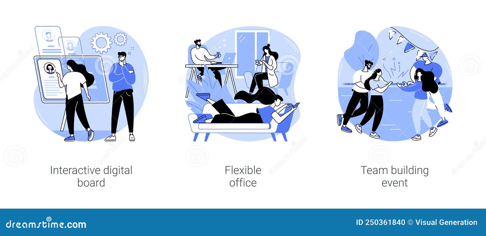 Teamwork and Collaboration Isolated Cartoon Vector Illustrations Se ...