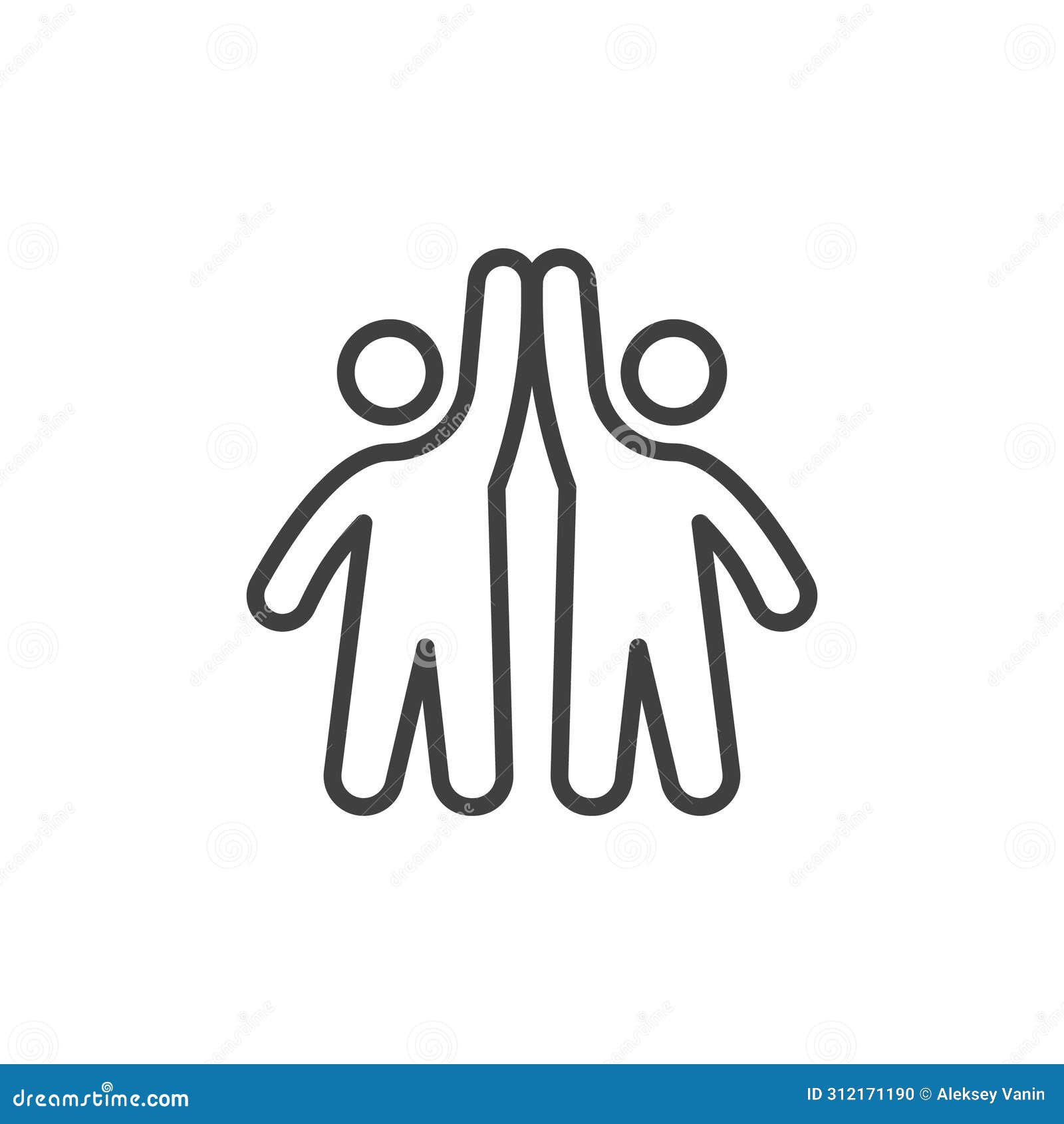 Teamwork and Collaboration Line Icon Stock Vector - Illustration of ...