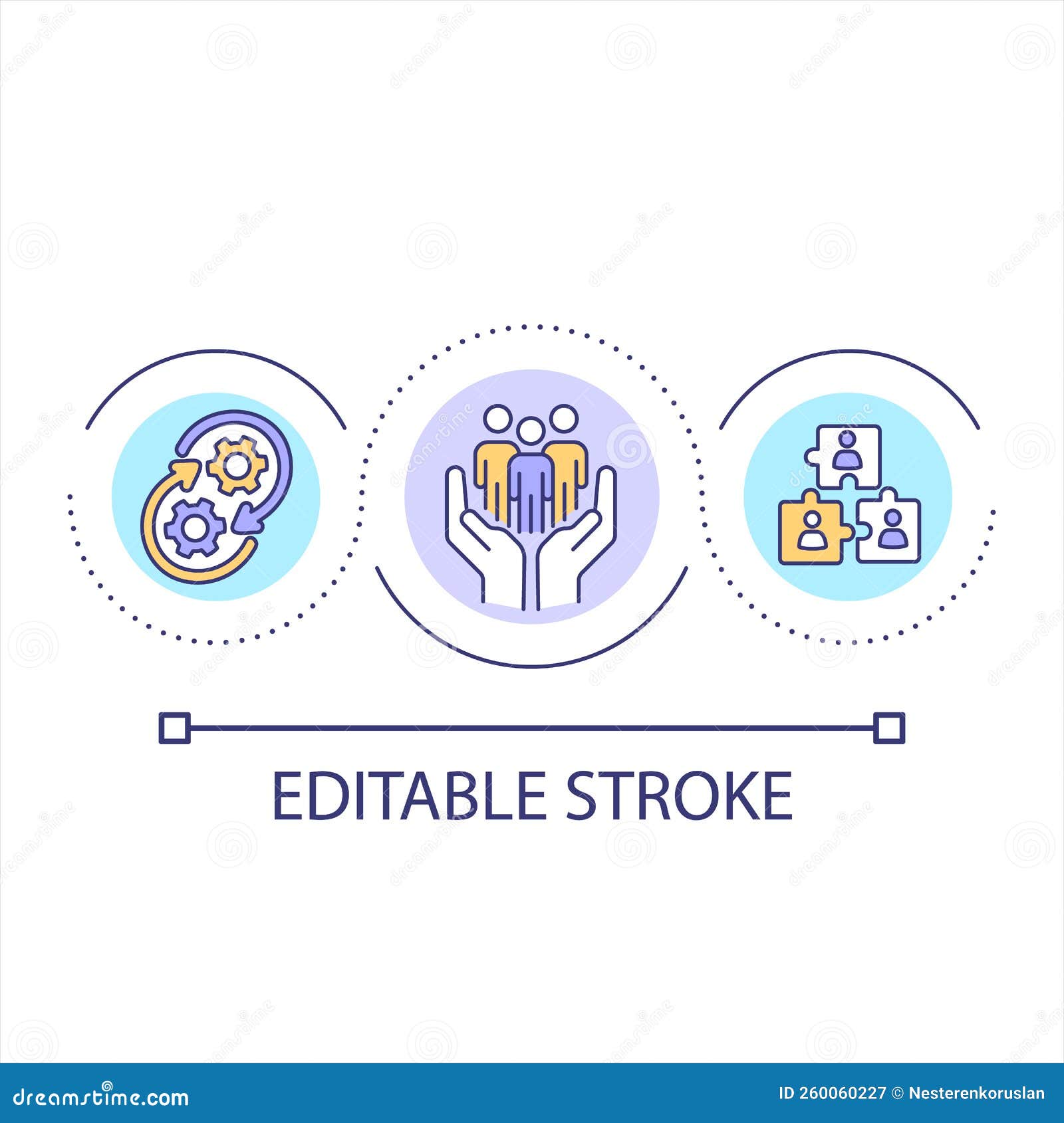 Teamwork Collaboration Loop Concept Icon Stock Vector - Illustration of ...