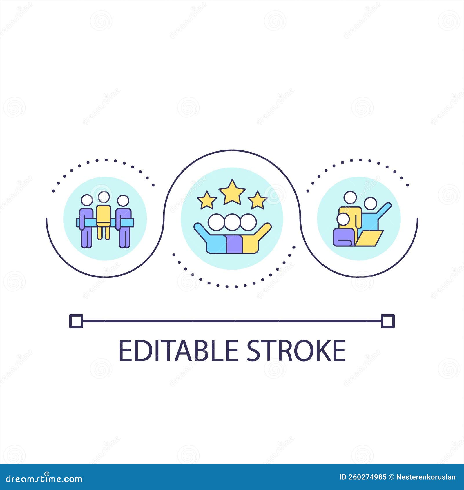 Teamwork Collaboration Loop Concept Icon Stock Vector - Illustration of ...