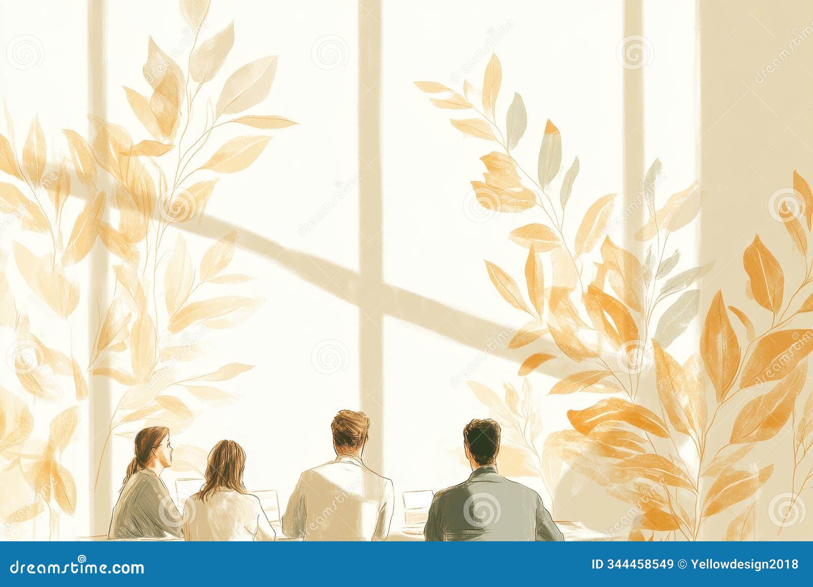 Teamwork and Collaboration in a Nature Inspired Workspace Stock Image ... Teamwork and Collaboration in a Nature Inspired Workspace Stock Image ...