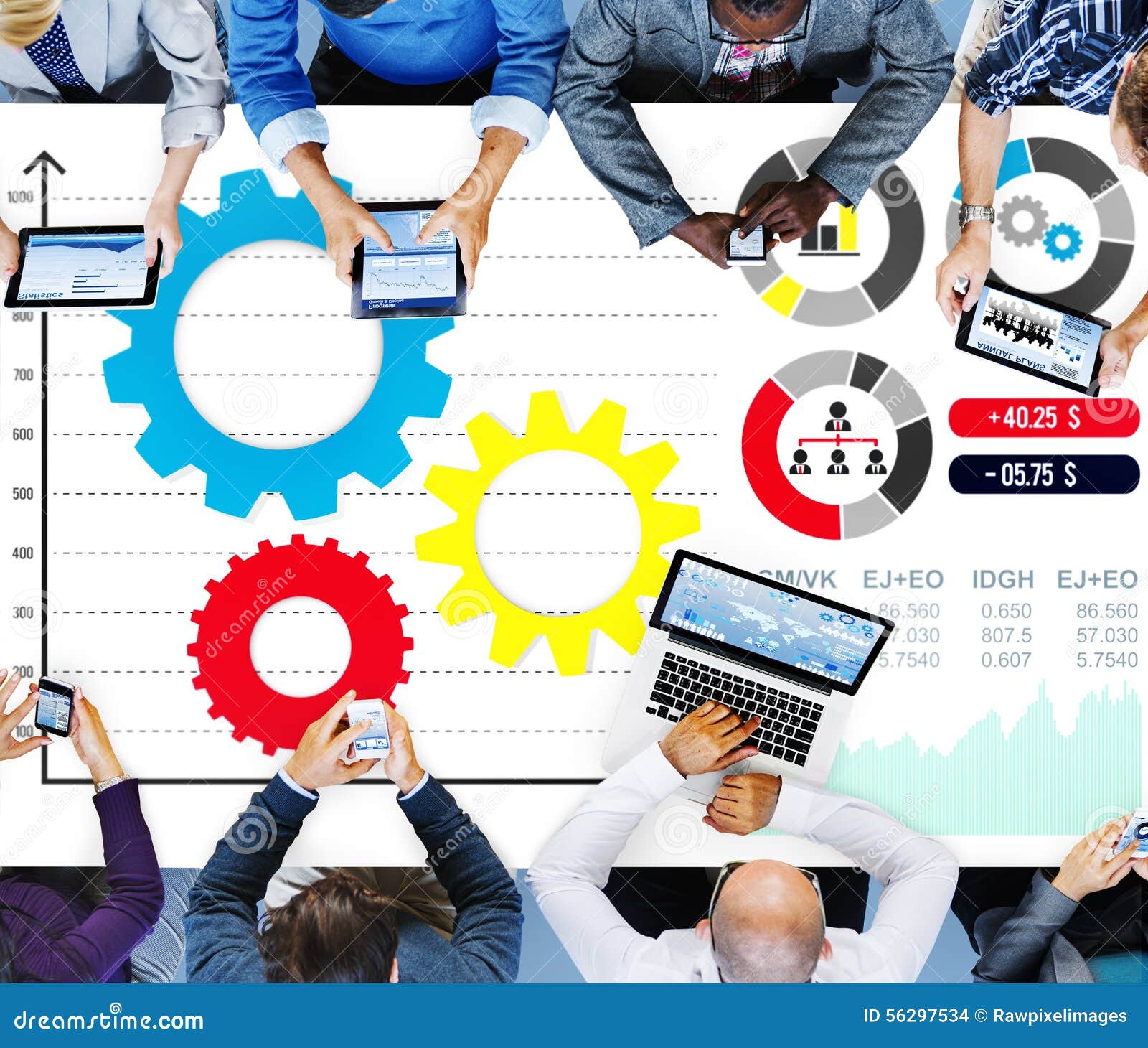 Teamwork Collaboration Strategy Business Marketing Concept Stock ...