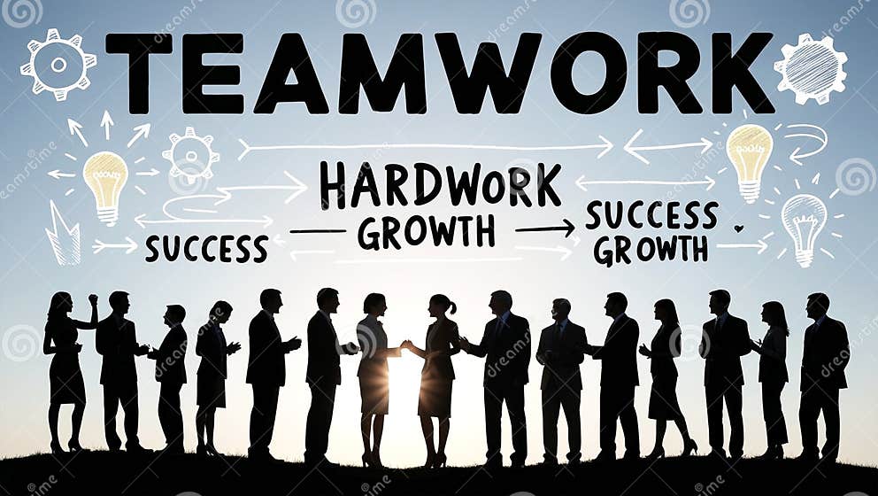 Teamwork and Collaboration for Success Stock Illustration ...
