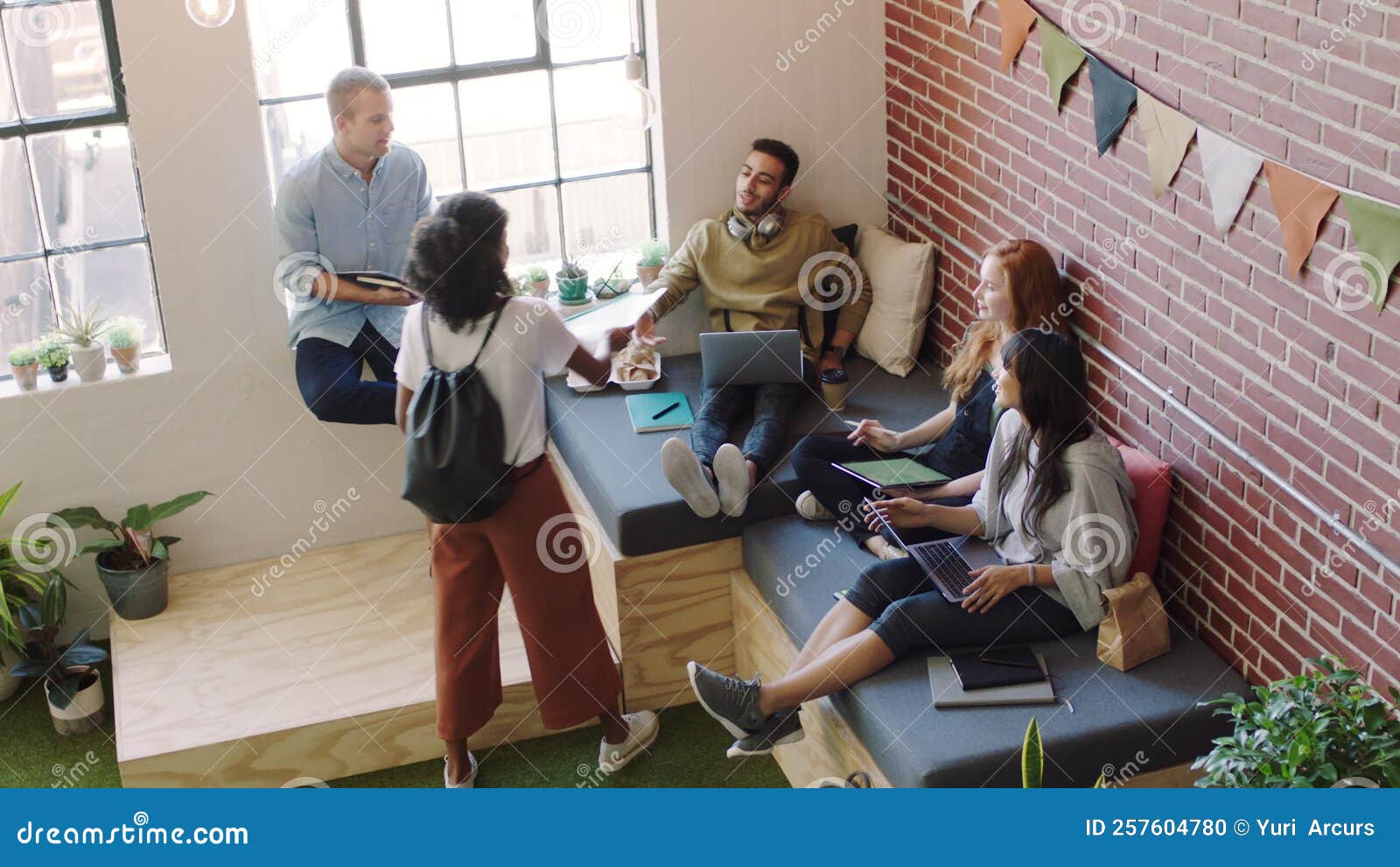 Teamwork, Collaboration and Tech Students Work on a Project for a ...