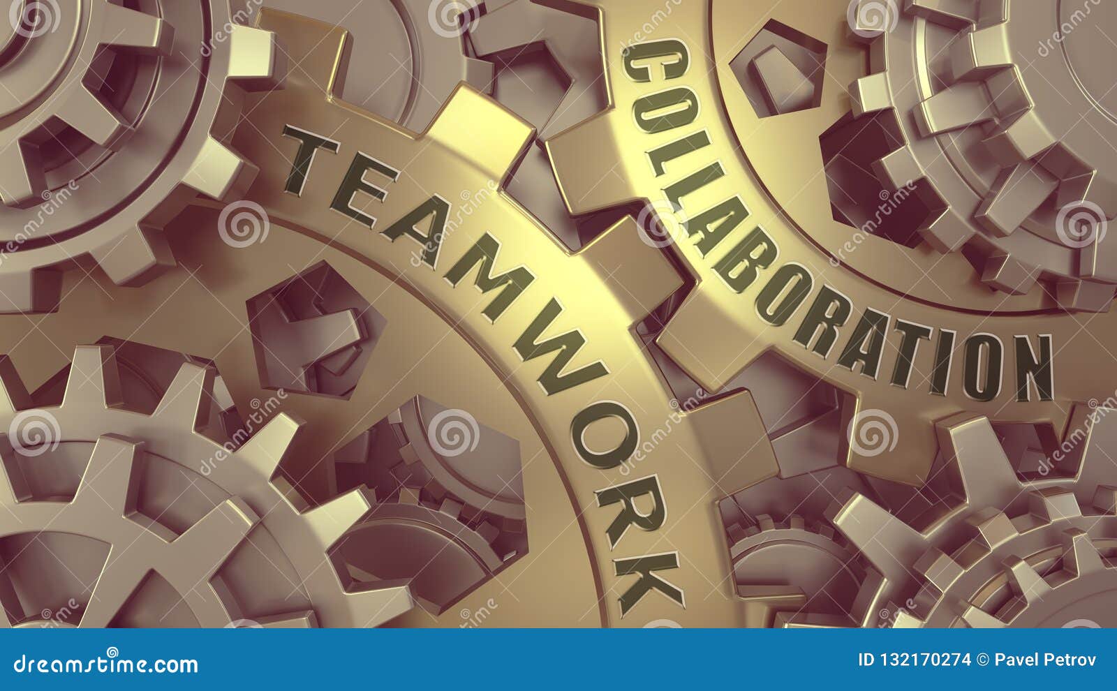 Teamwork Collaboration Typography Banner Cartoon Vector | CartoonDealer ...