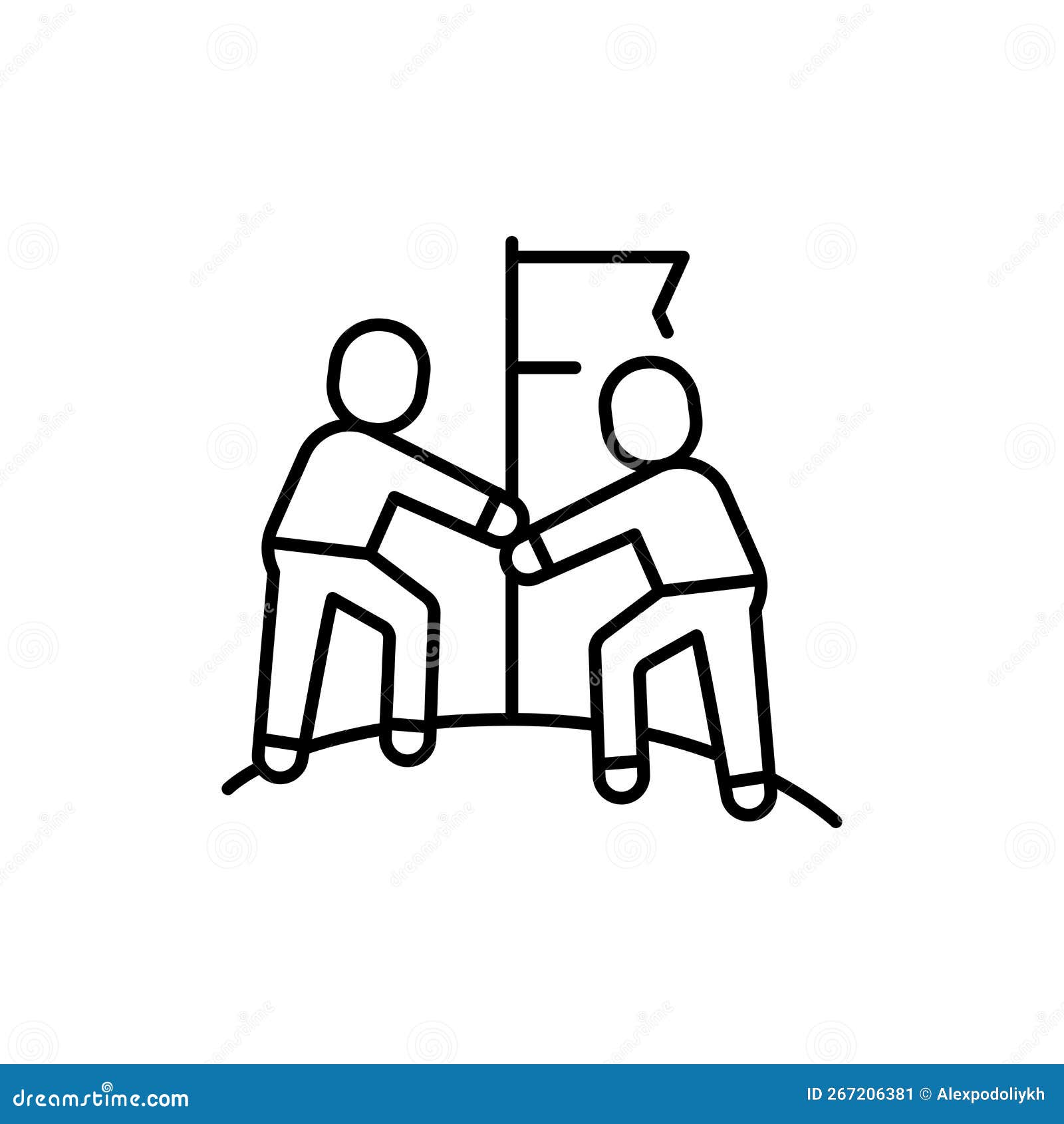 Teamwork Color Line Icon. Diverse Group of People Stock Vector ...