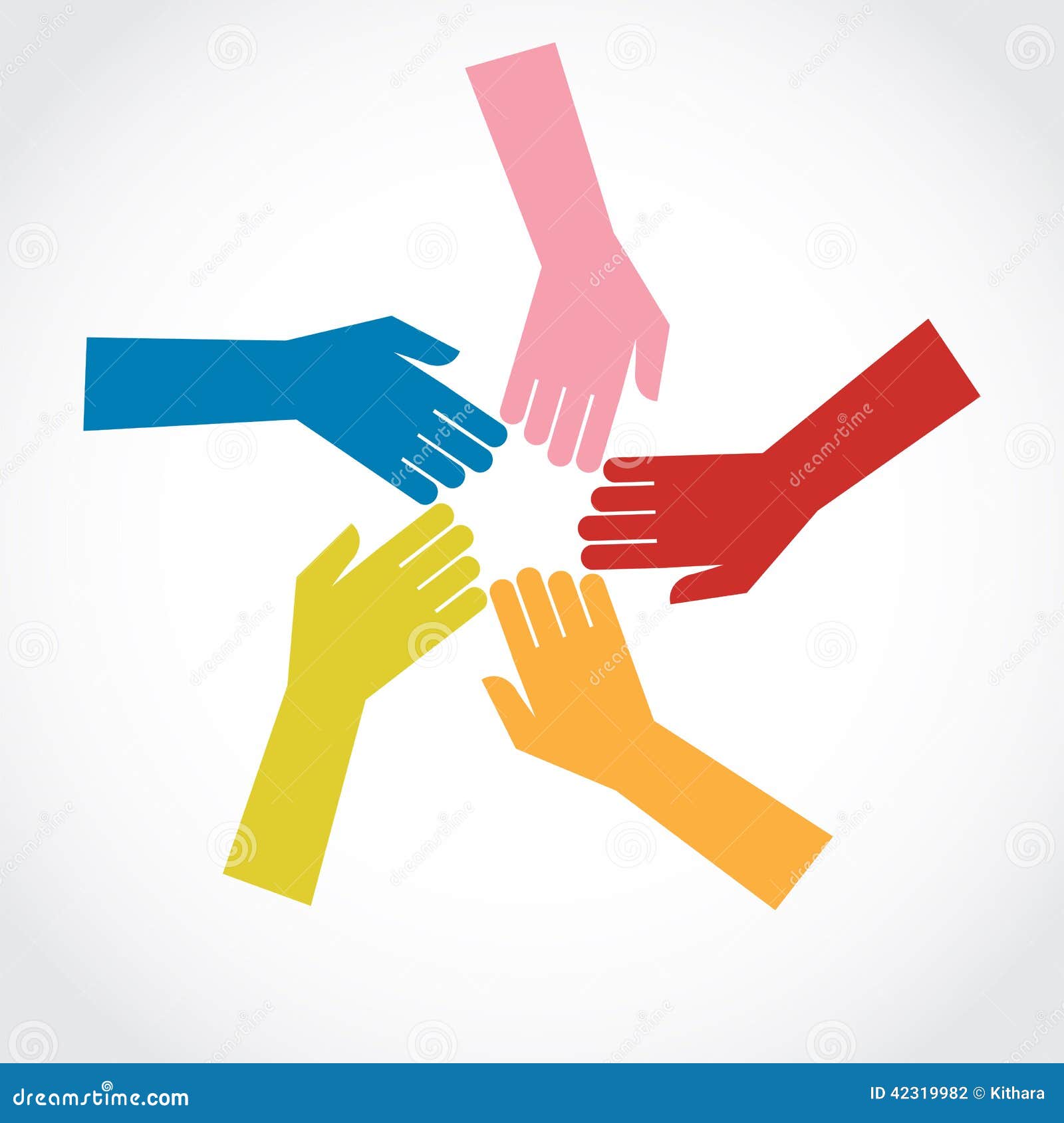 Teamwork stock vector. Illustration of help, group, hands - 42319982