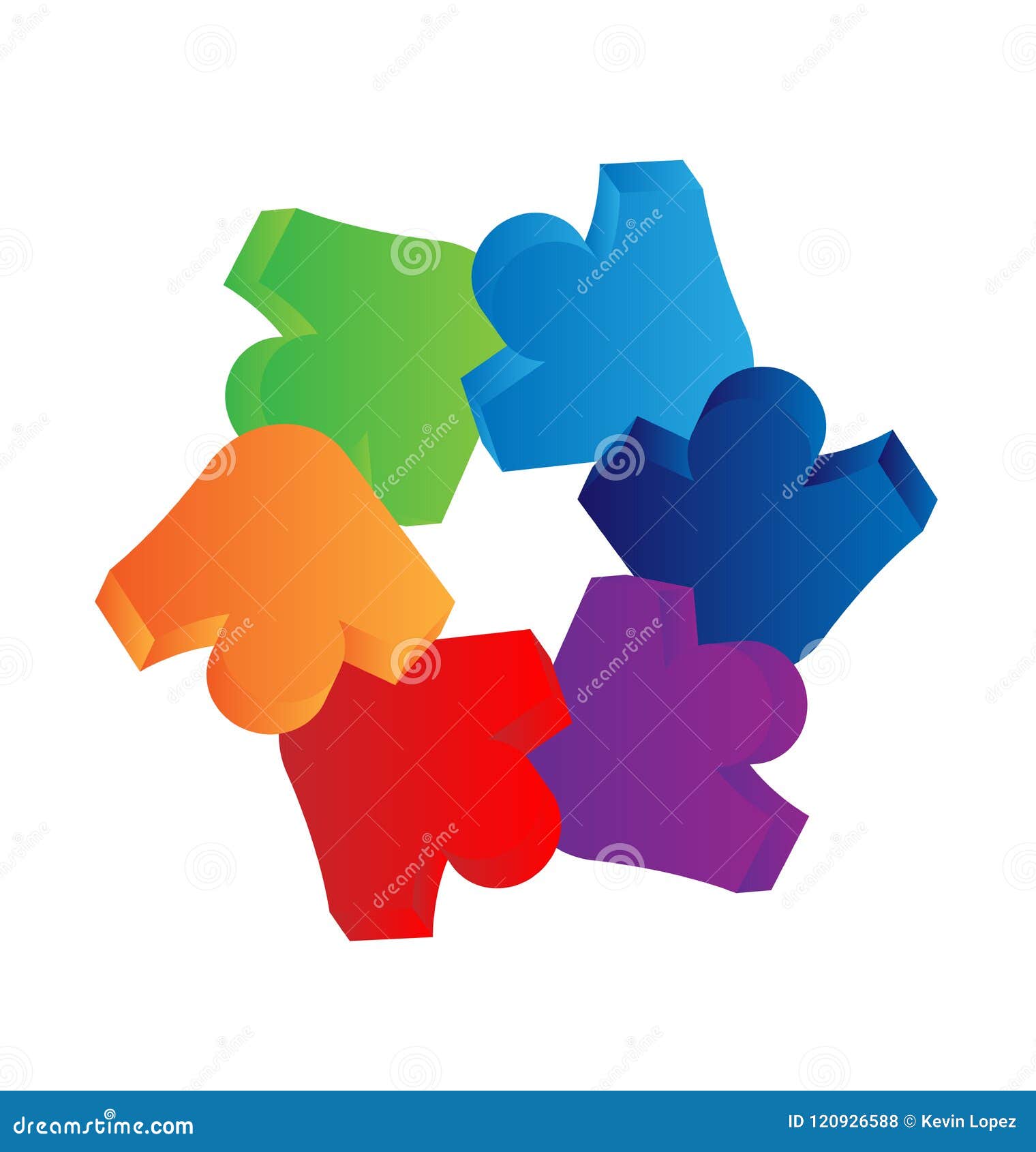 Teamwork Colorful People Icon Logo Stock Vector - Illustration of group ...