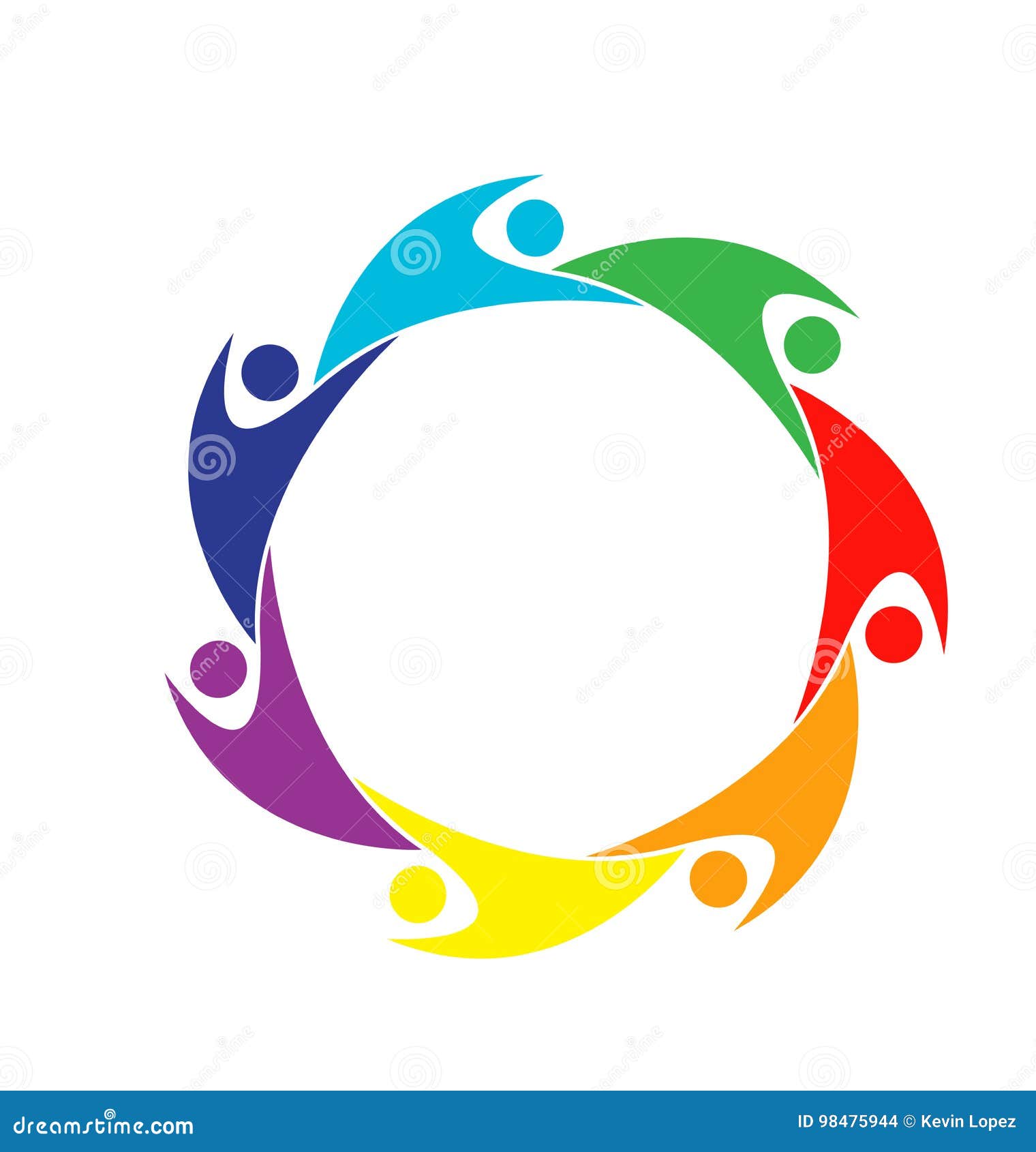 Teamwork Colorful People Logo Stock Vector - Illustration of charity ...