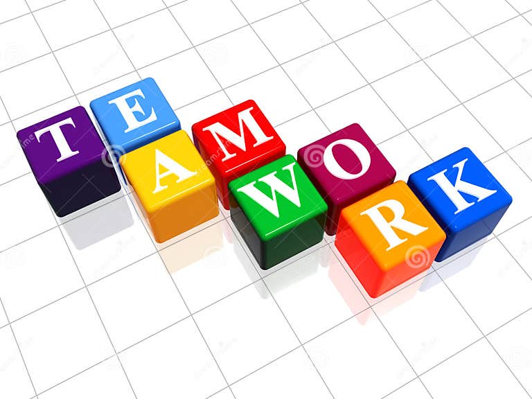 Teamwork in colour 2 stock illustration. Illustration of company - 4352196