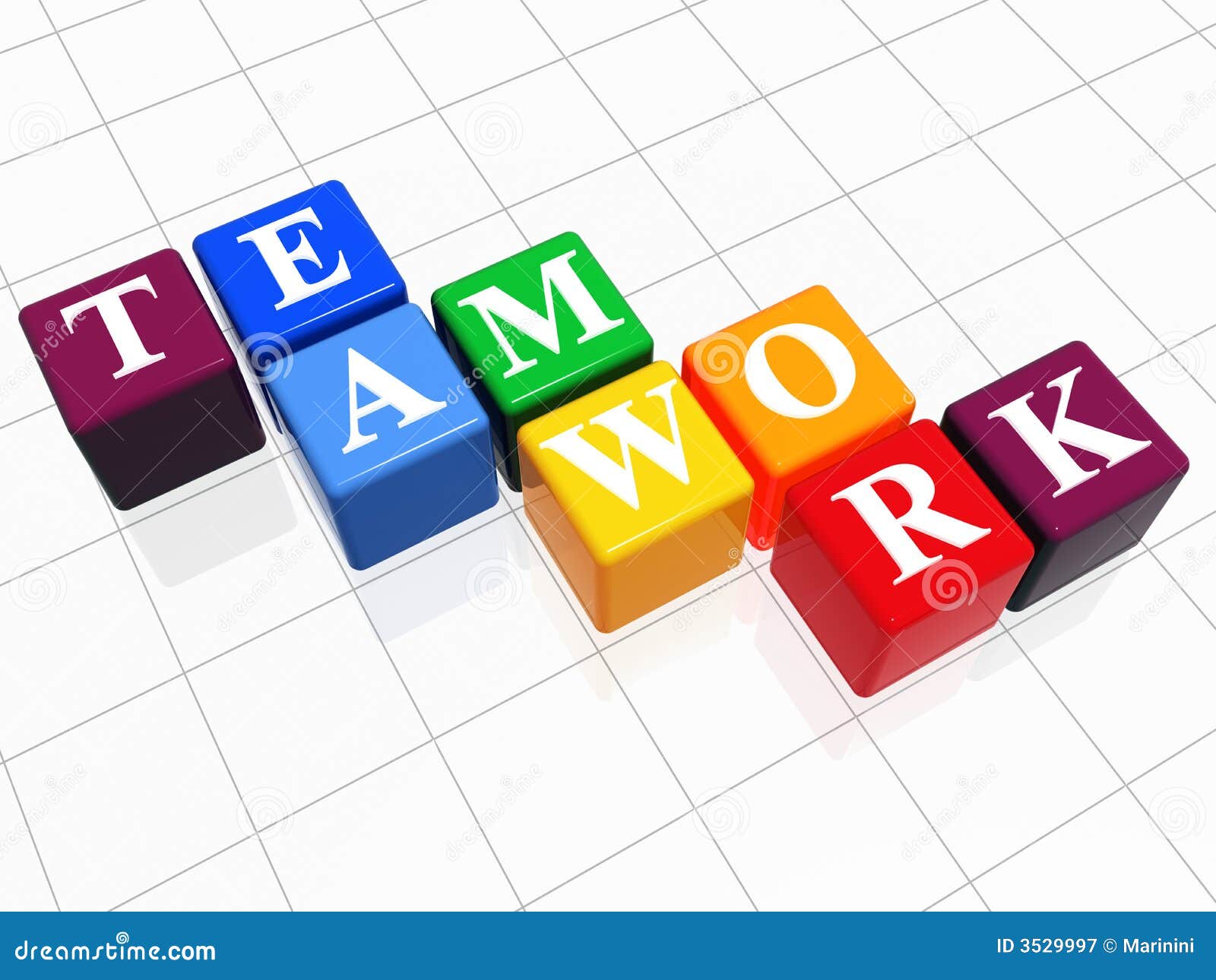 Teamwork in colour stock illustration. Illustration of idea - 3529997