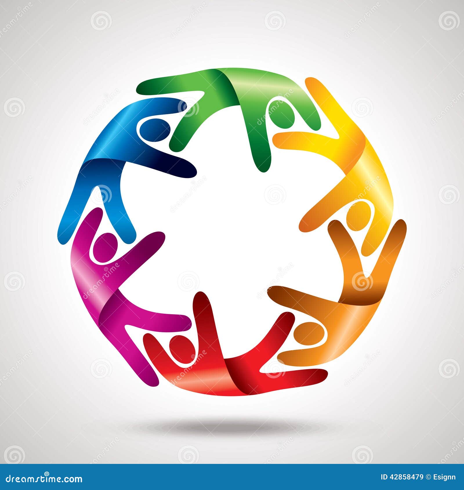 Teamwork with Colourful Circle Stock Vector - Illustration of ...