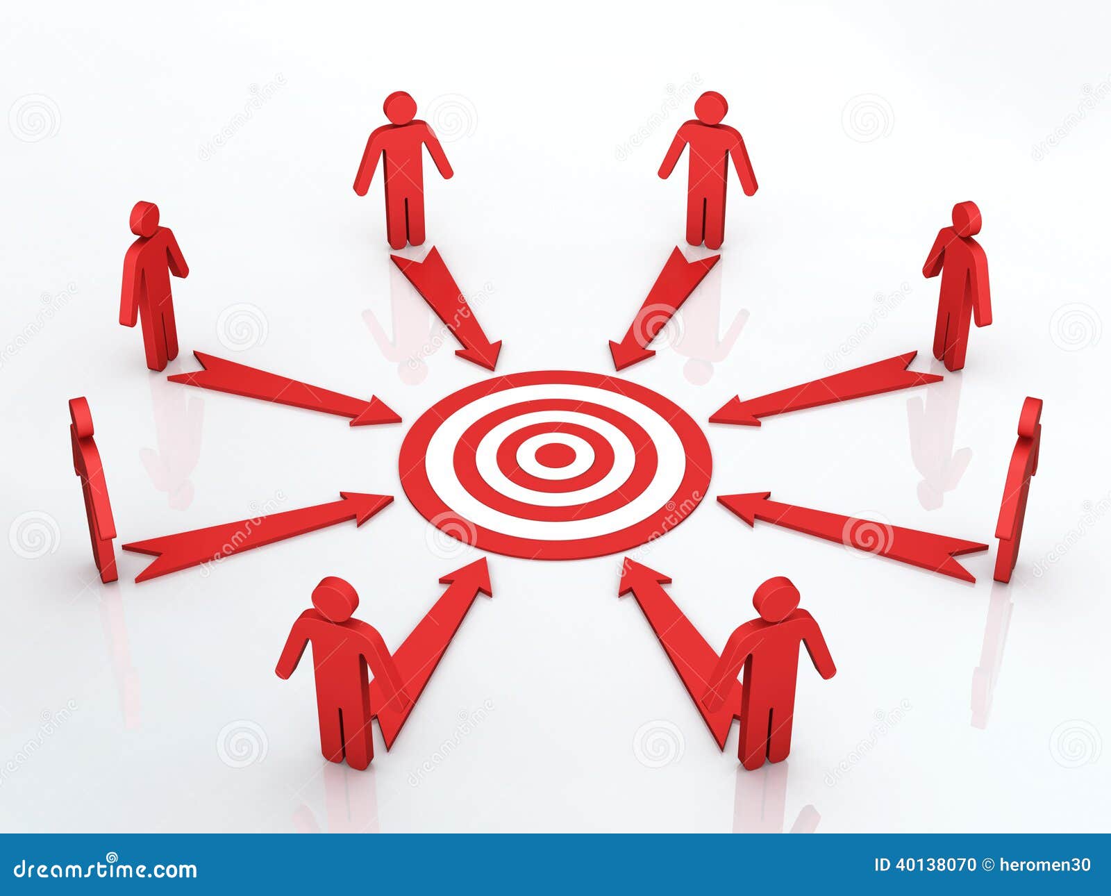 Teamwork Common Target Concept Stock Illustration - Illustration of ...