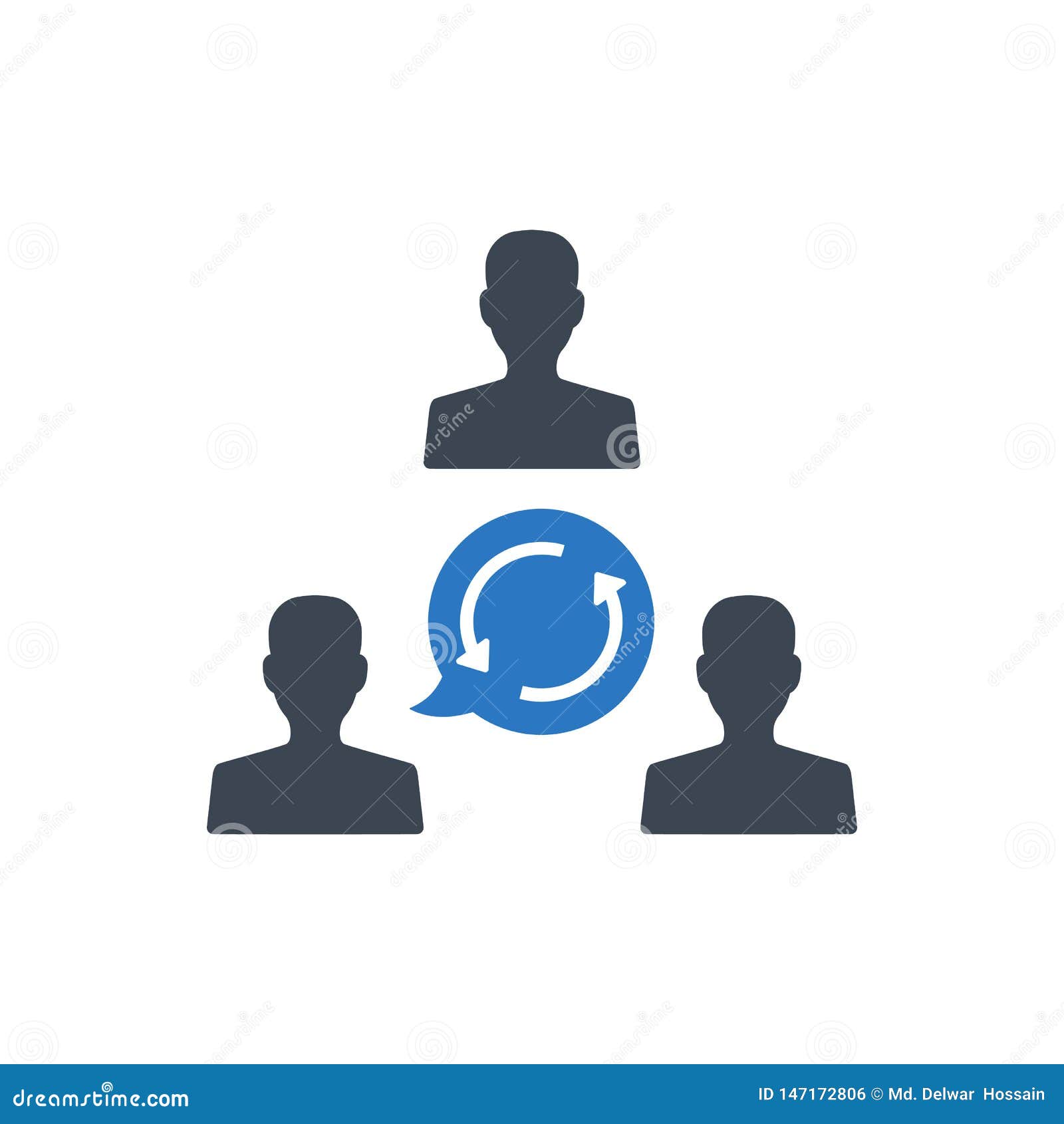 Teamwork Communication Icon Stock Vector - Illustration of conversation ...