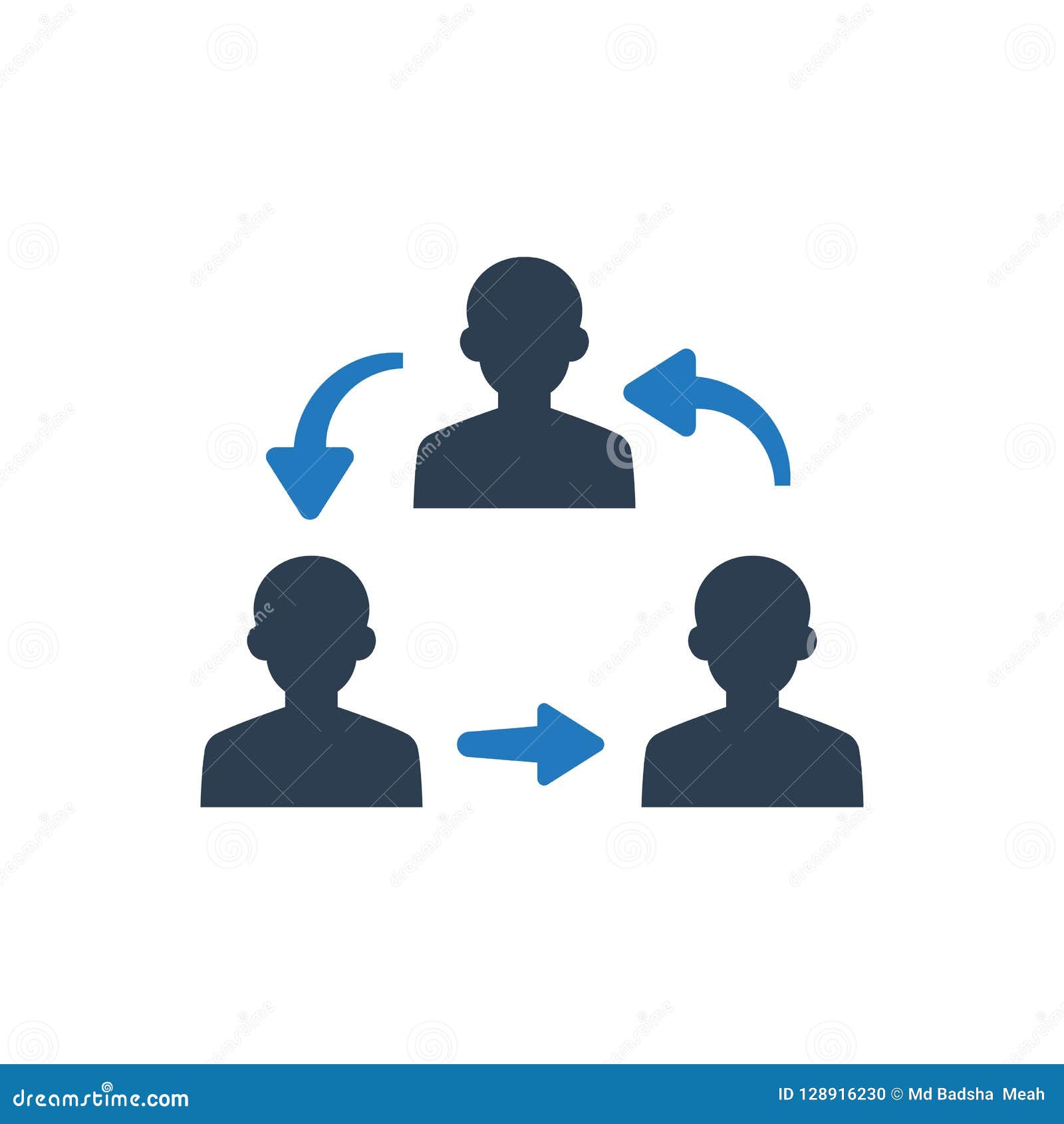 Teamwork Communication Icon Stock Vector - Illustration of group, sign ...