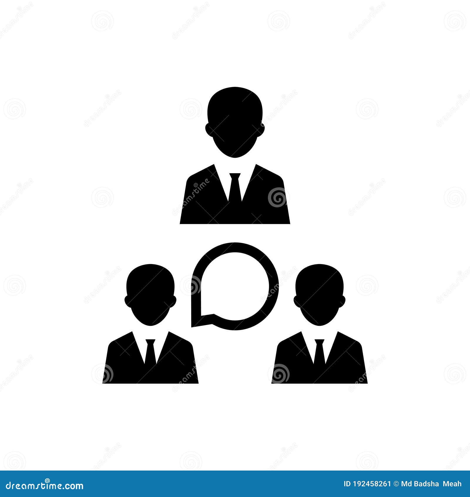 Teamwork Communication Icon Stock Vector - Illustration of icon, sign ...