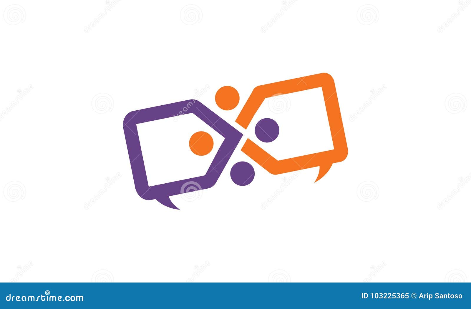 Teamwork Communication stock vector. Illustration of logo - 103225365