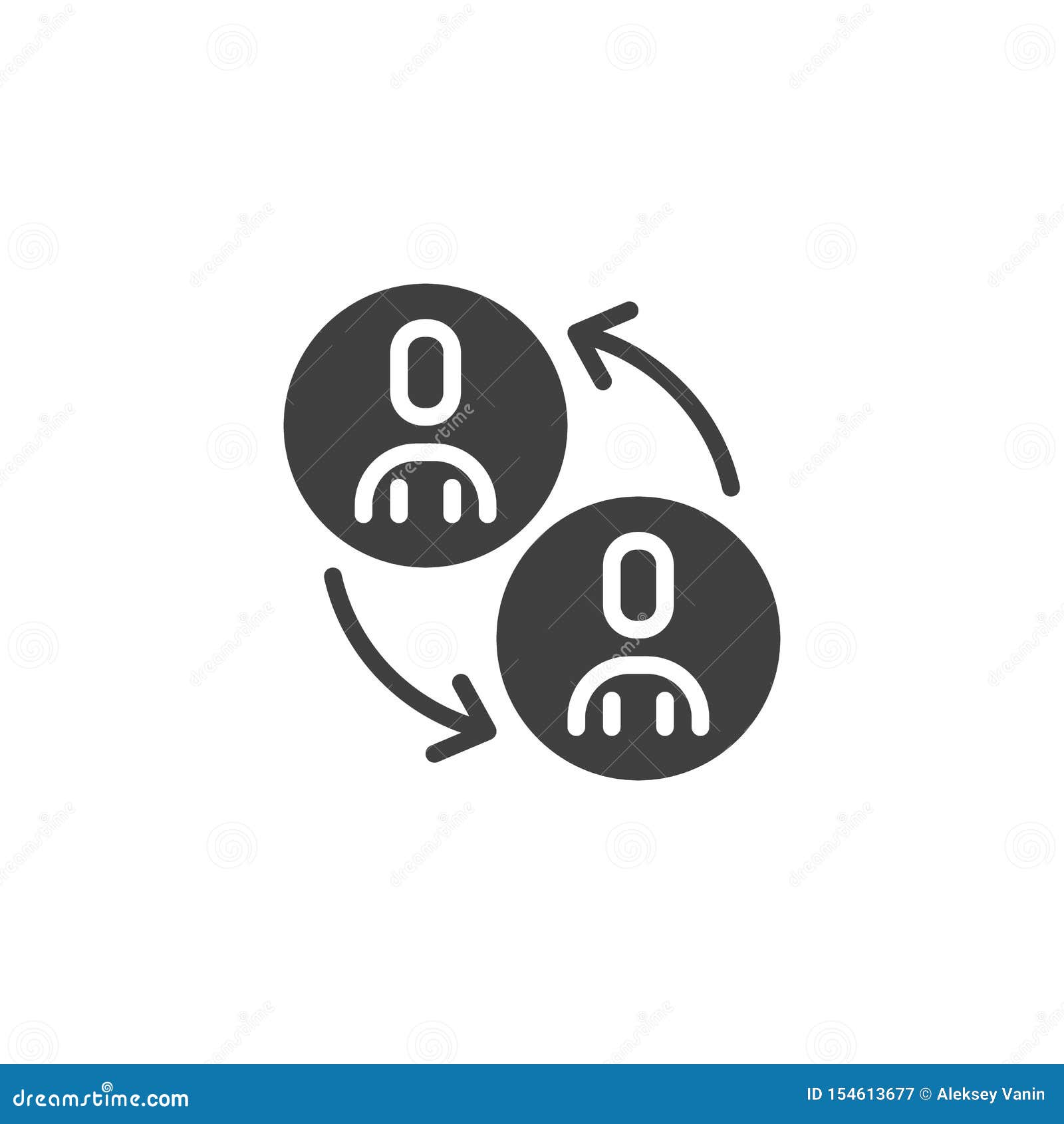 Teamwork, Communication Vector Icon Stock Vector - Illustration of ...