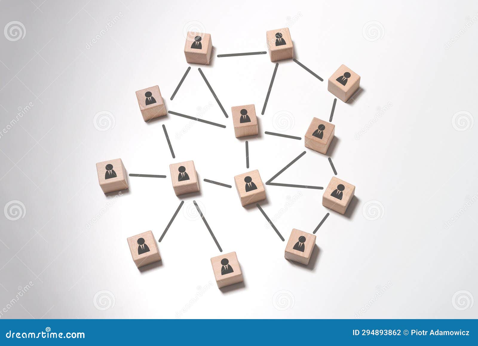 Teamwork and Community Concept with Wooden Blocks Stock Photo - Image ...