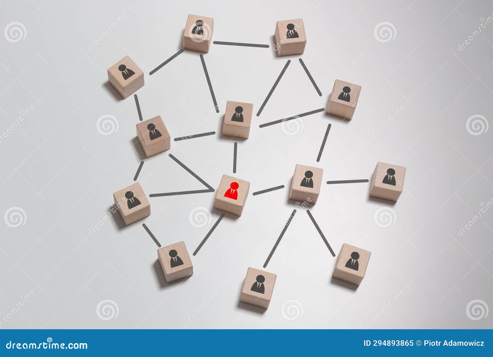 Teamwork and Community Concept with Wooden Blocks Stock Image - Image ...