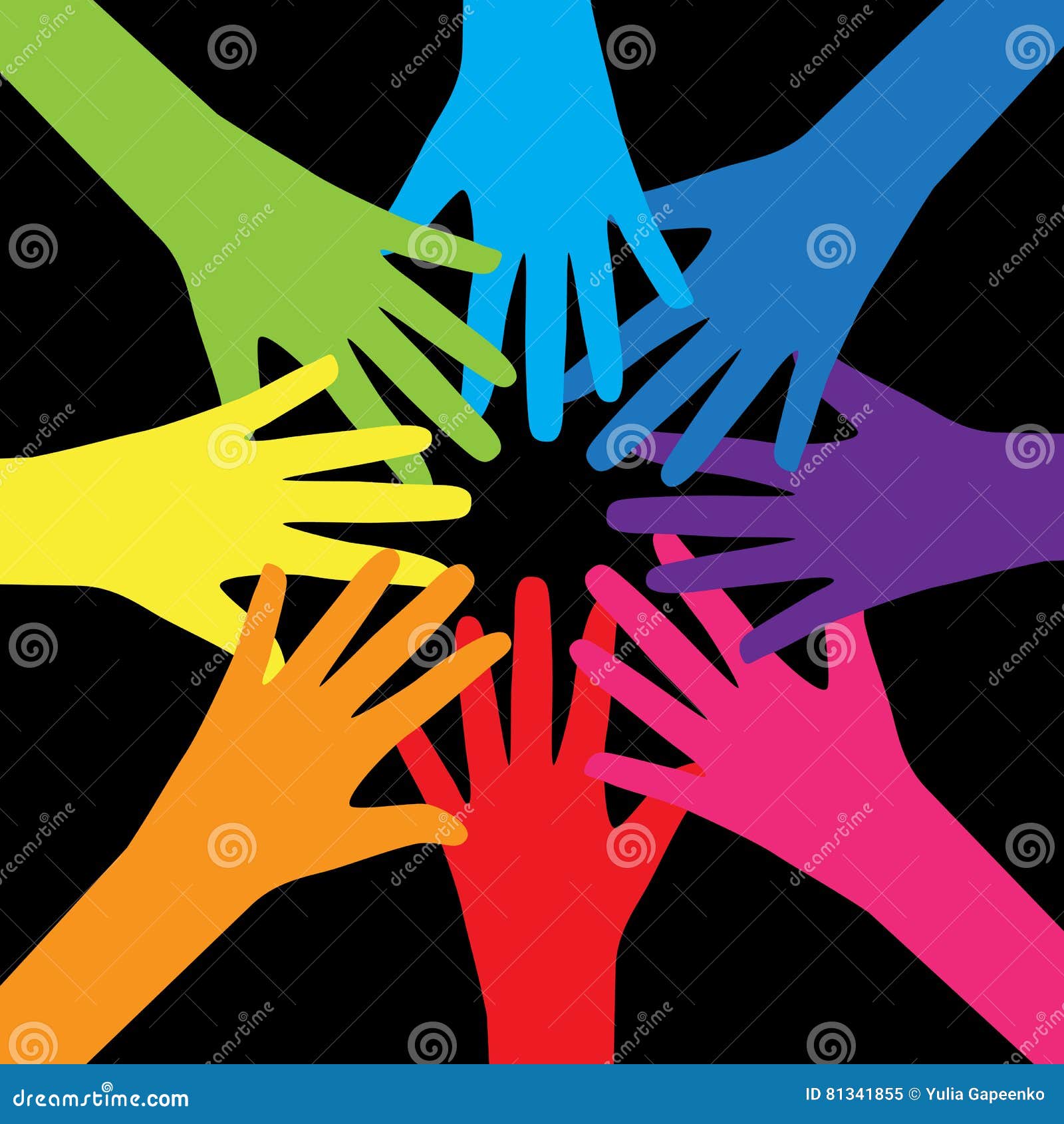 Teamwork, Community, Social Design Flat Concept. Stock Vector ...